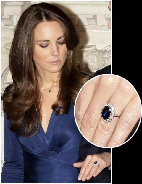 Kate Middleton uban sa iyang engagement ring