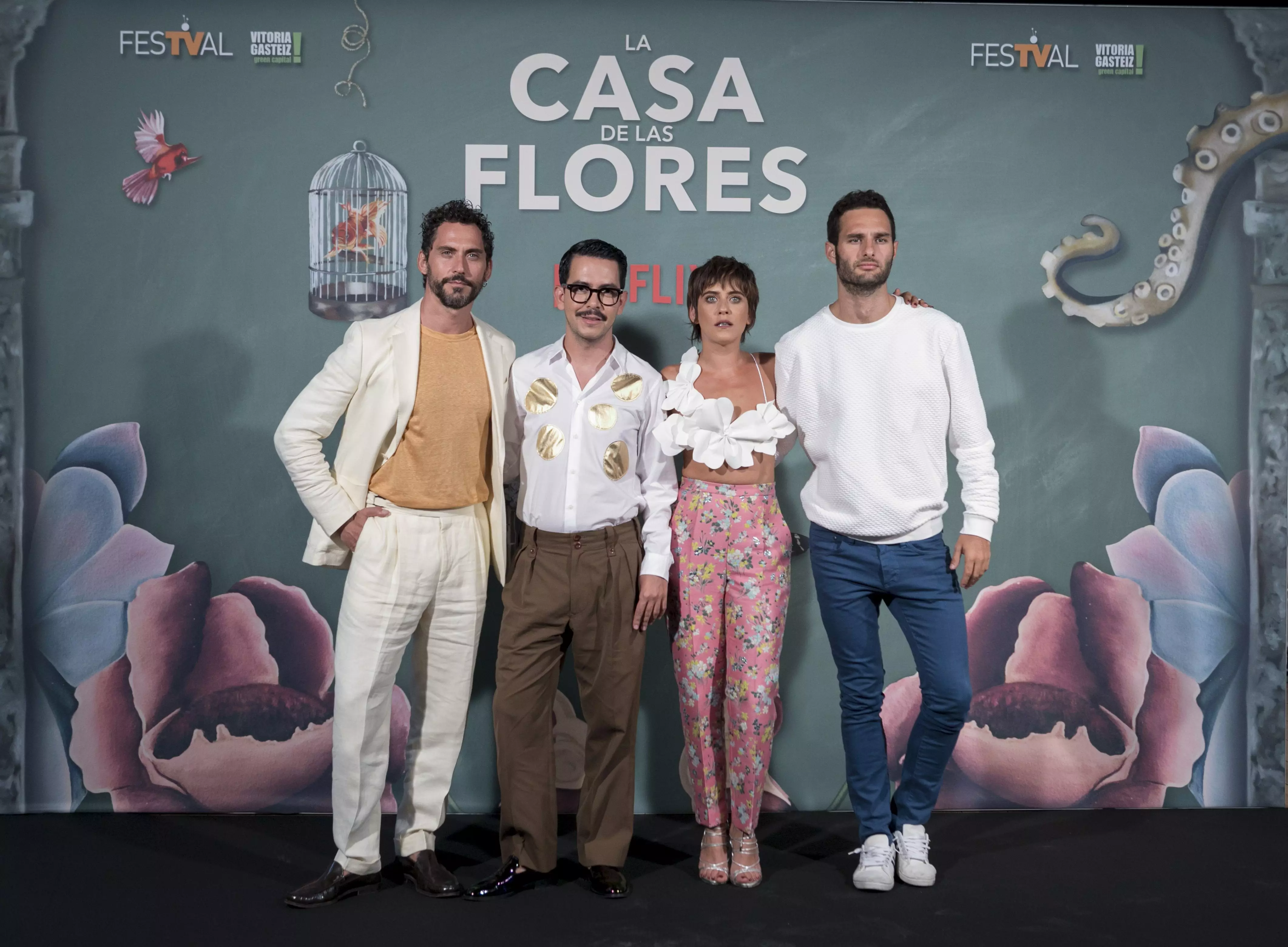 Paco León a María León bei der Premiere vun der Saison 2 vun 'La casa de las flores'