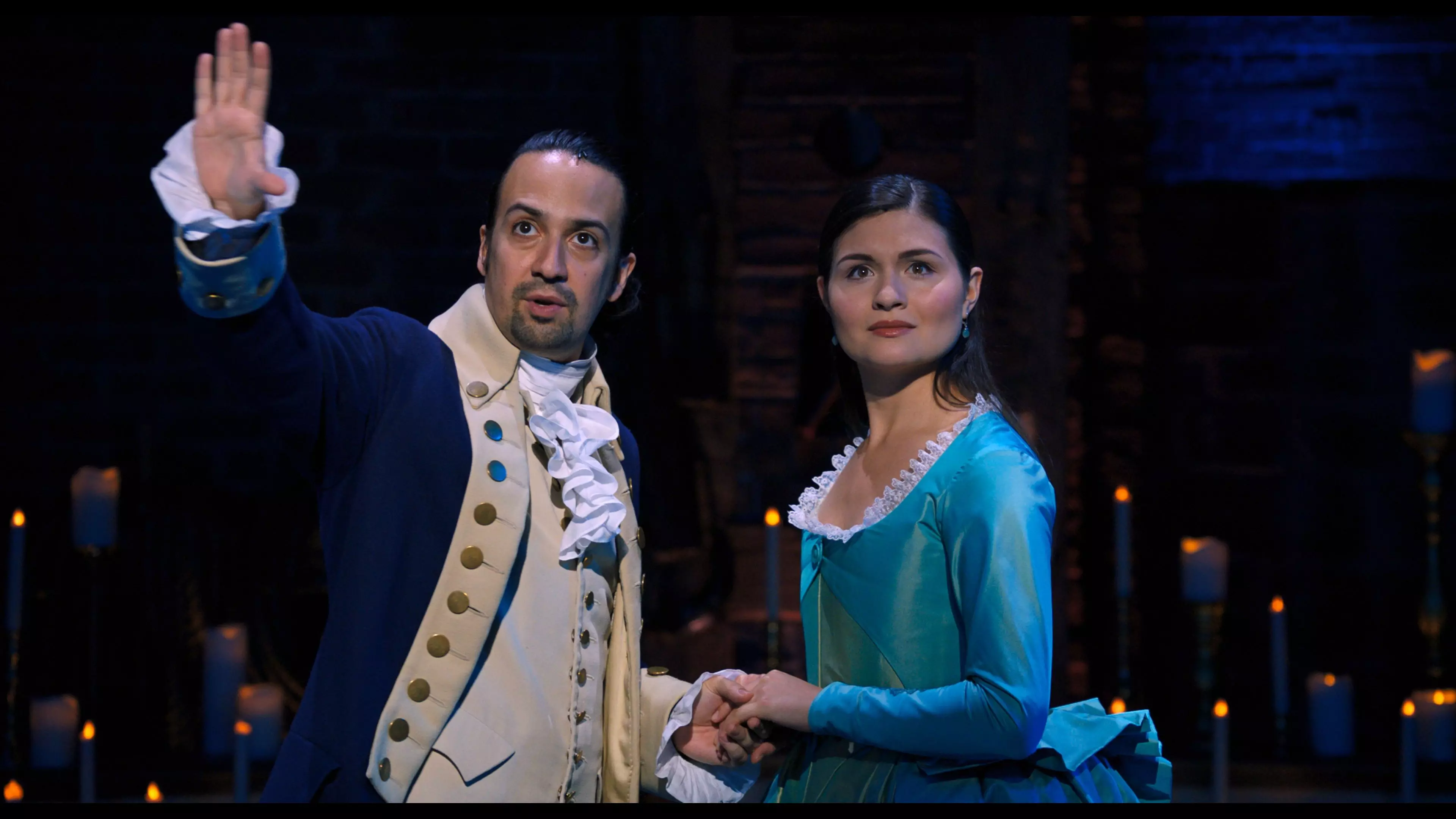 la ĉefroluloj de la muzikalo hamilton en disney