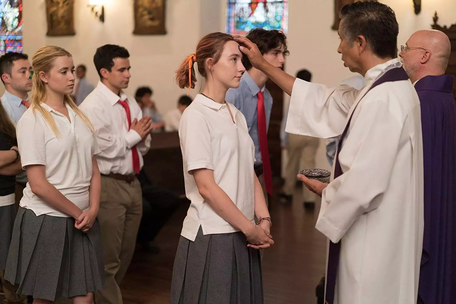 Still from 'Lady Bird' (2017), gyda Saoirse Ronan.