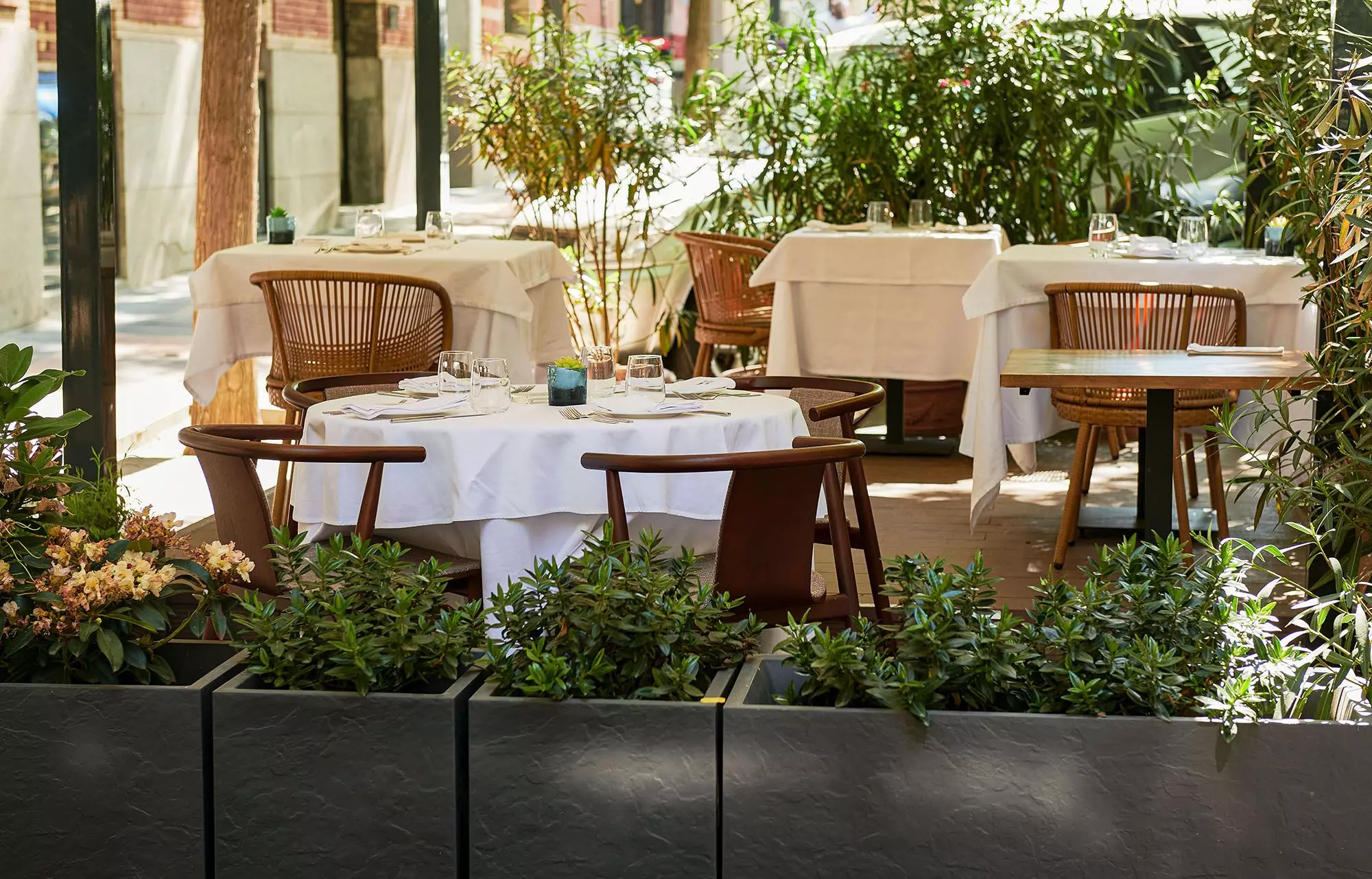 Մադրիդի իտալական pate cucina ռեստորանի պատշգամբը
