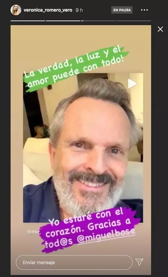 verónica romero unterstützt miguel bosé