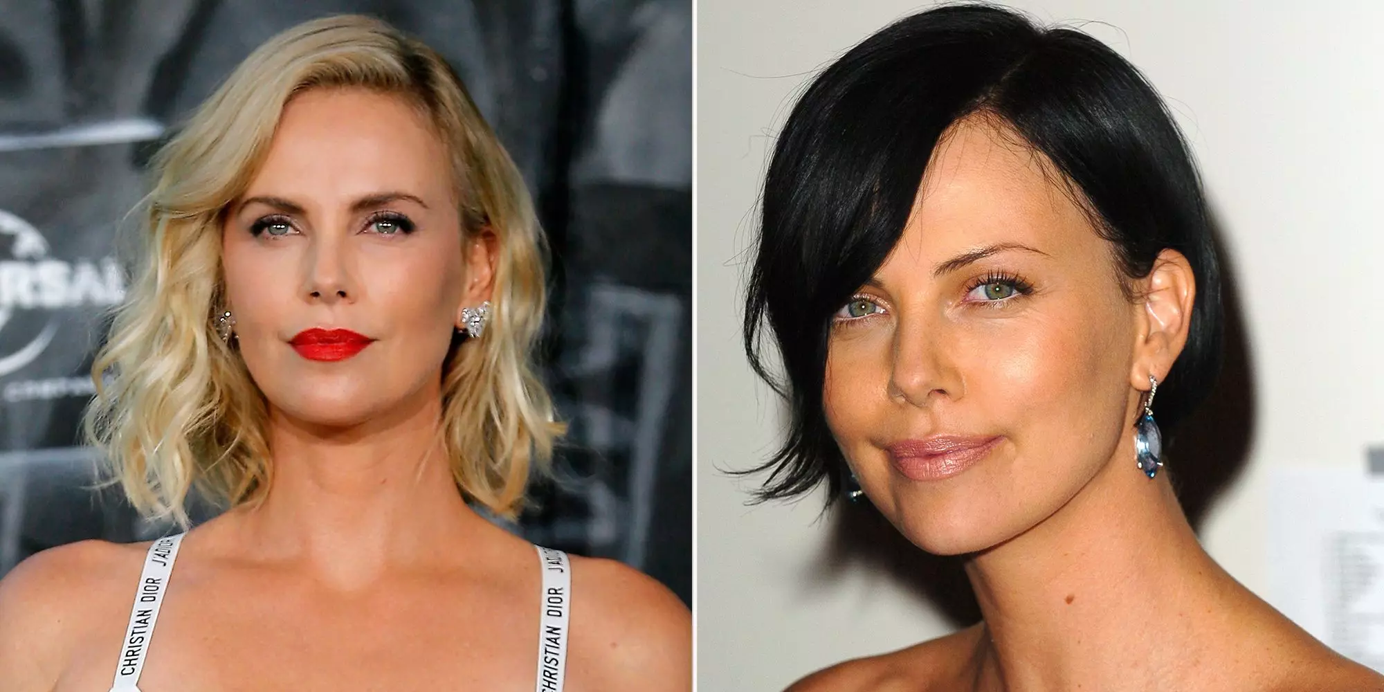 charlize theron blonde and brunette