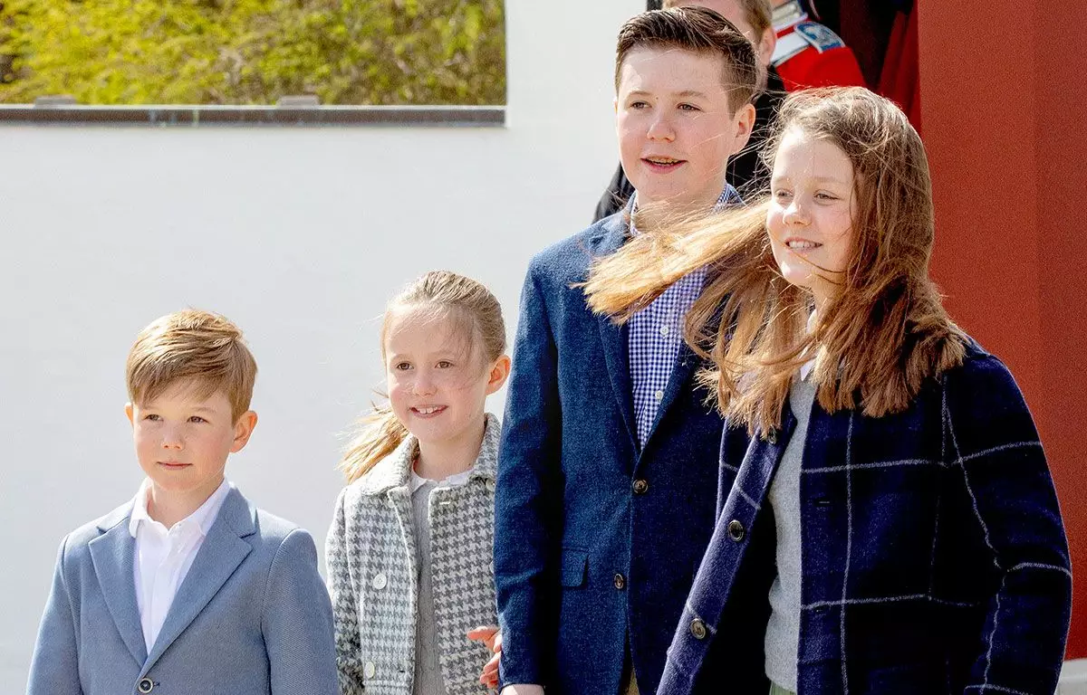 Cristian, Isabel, Josefina en Vicente út Denemarken