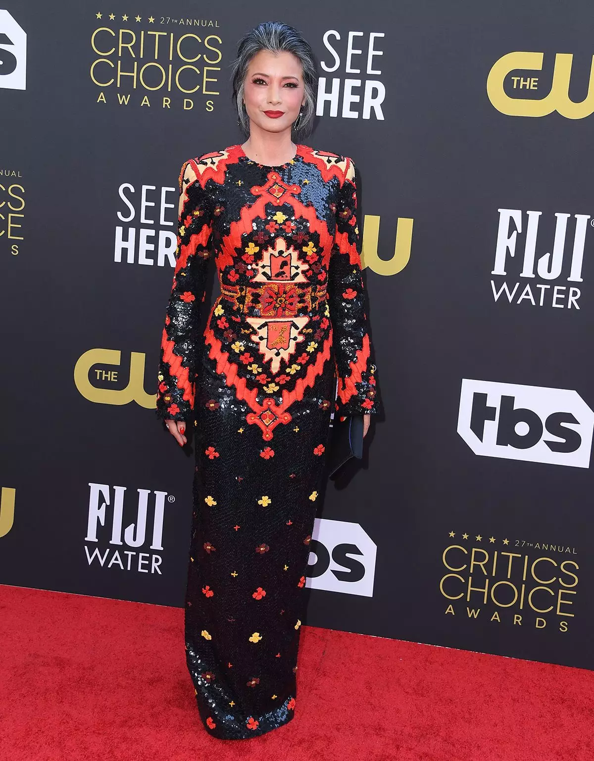 Kelly Huankommer til 2022 Critics Choice Awards