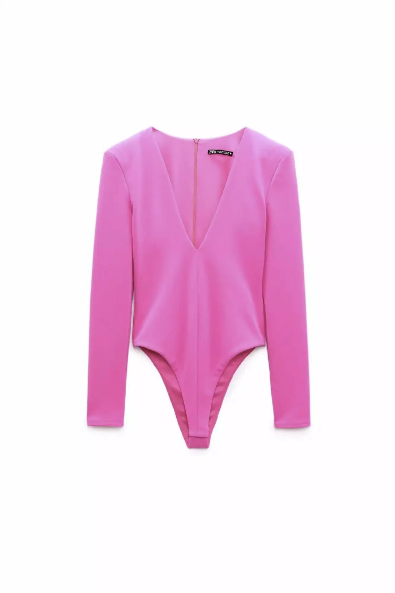 Body fucsia con ombreiras de Zara