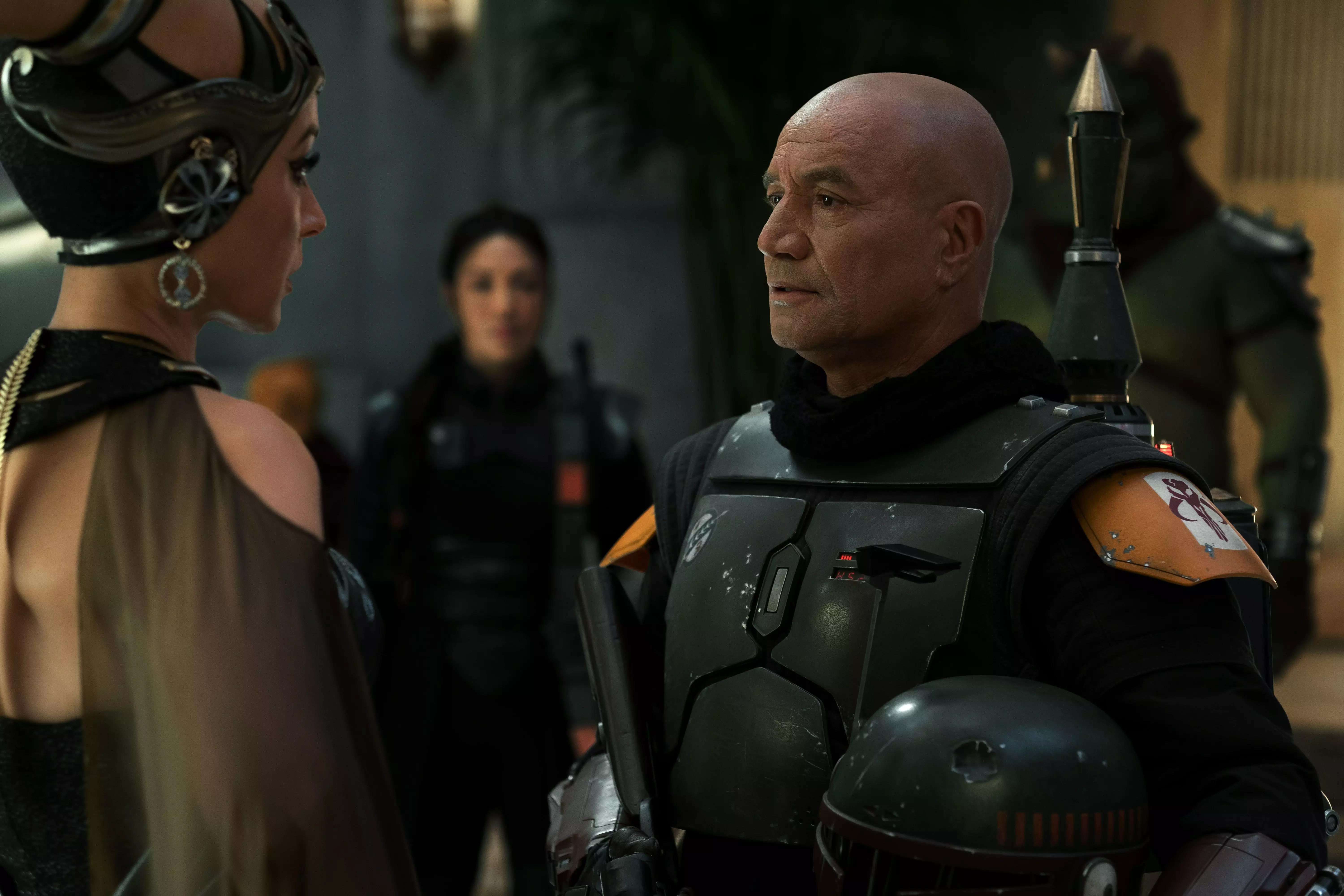 pakati nekurudyi fennec shand ming na wen and boba fett temura morrison in lucasfilm's the book of boba fett, exclusively on disney © 2021 lucasfilm ltd ™ all rights reserved