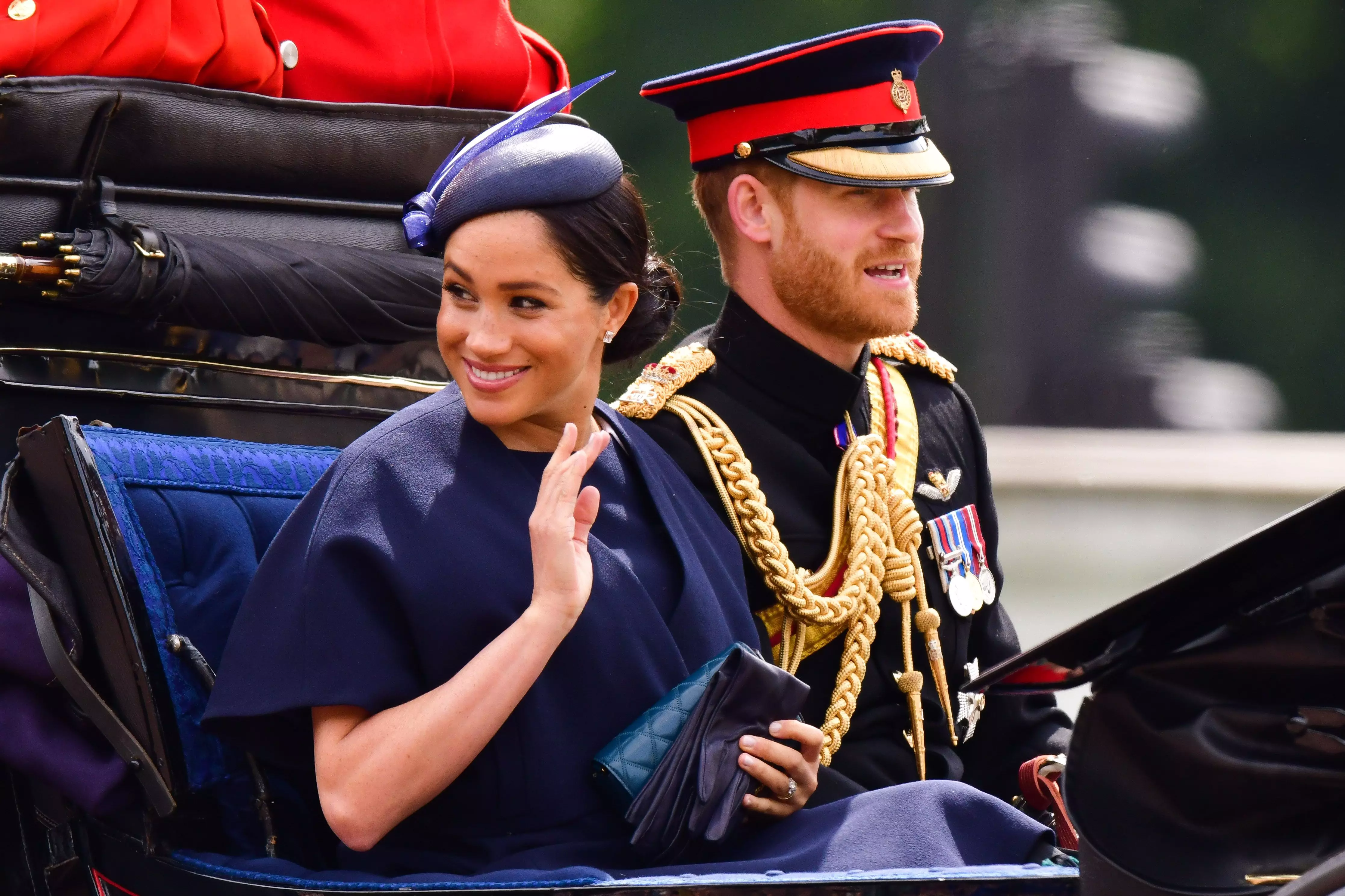 meghan and harry at trooping the color 2019