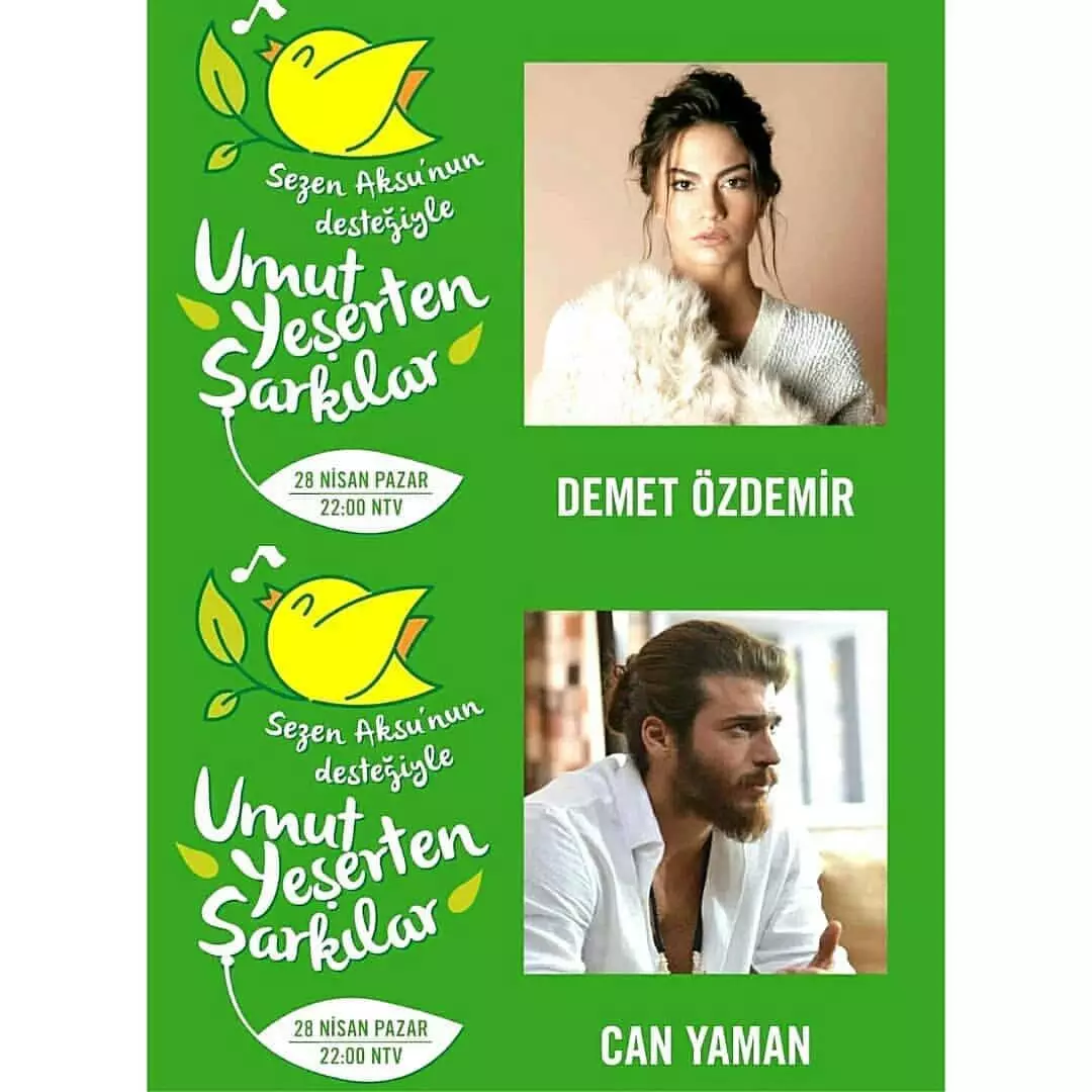 Can Yaman و Demet Özdemir Gala Umut Yeşerten Şarkılar