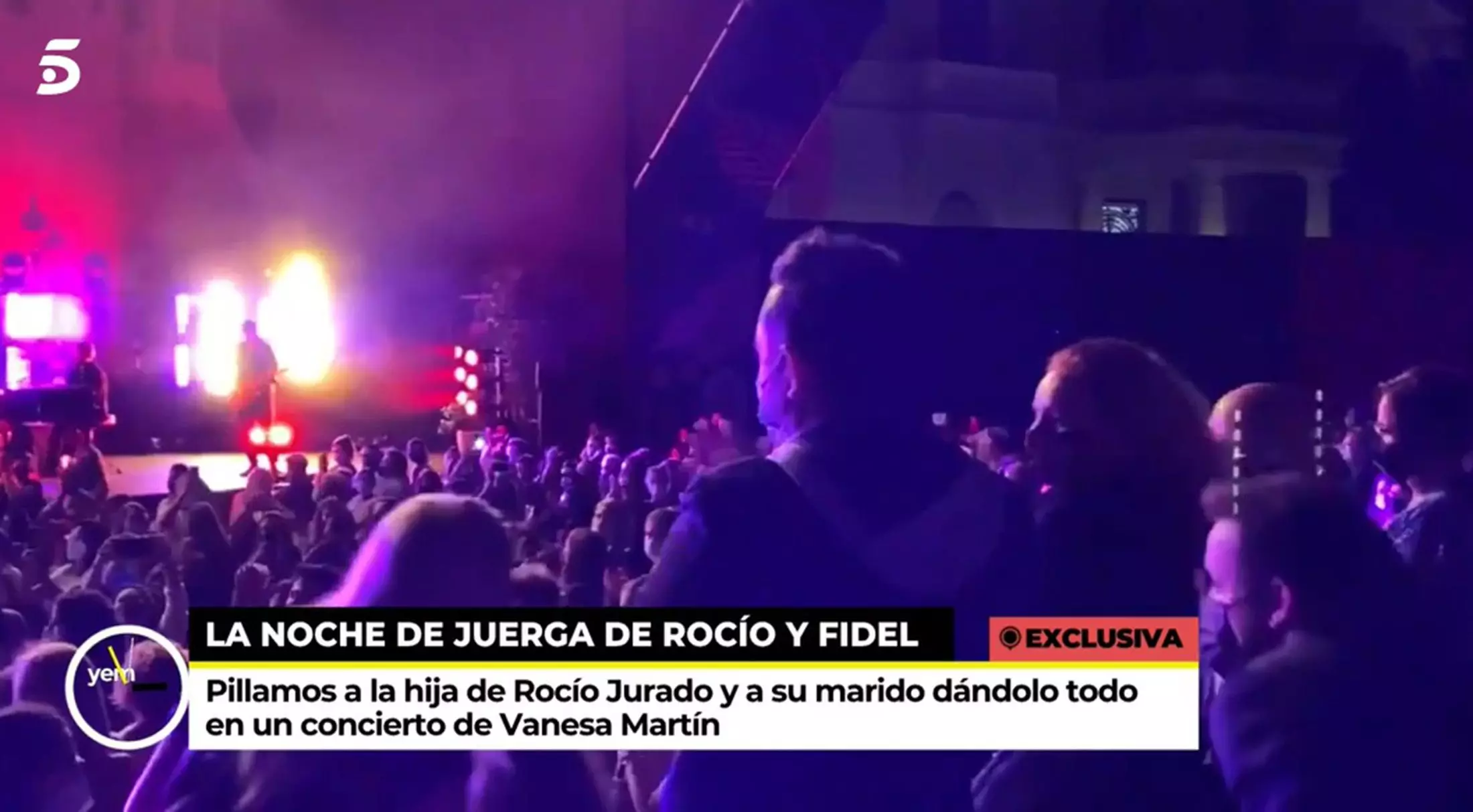 Rocío Carrasco kaj Fidel Albiac revolucias koncerton de Vanesa Martín