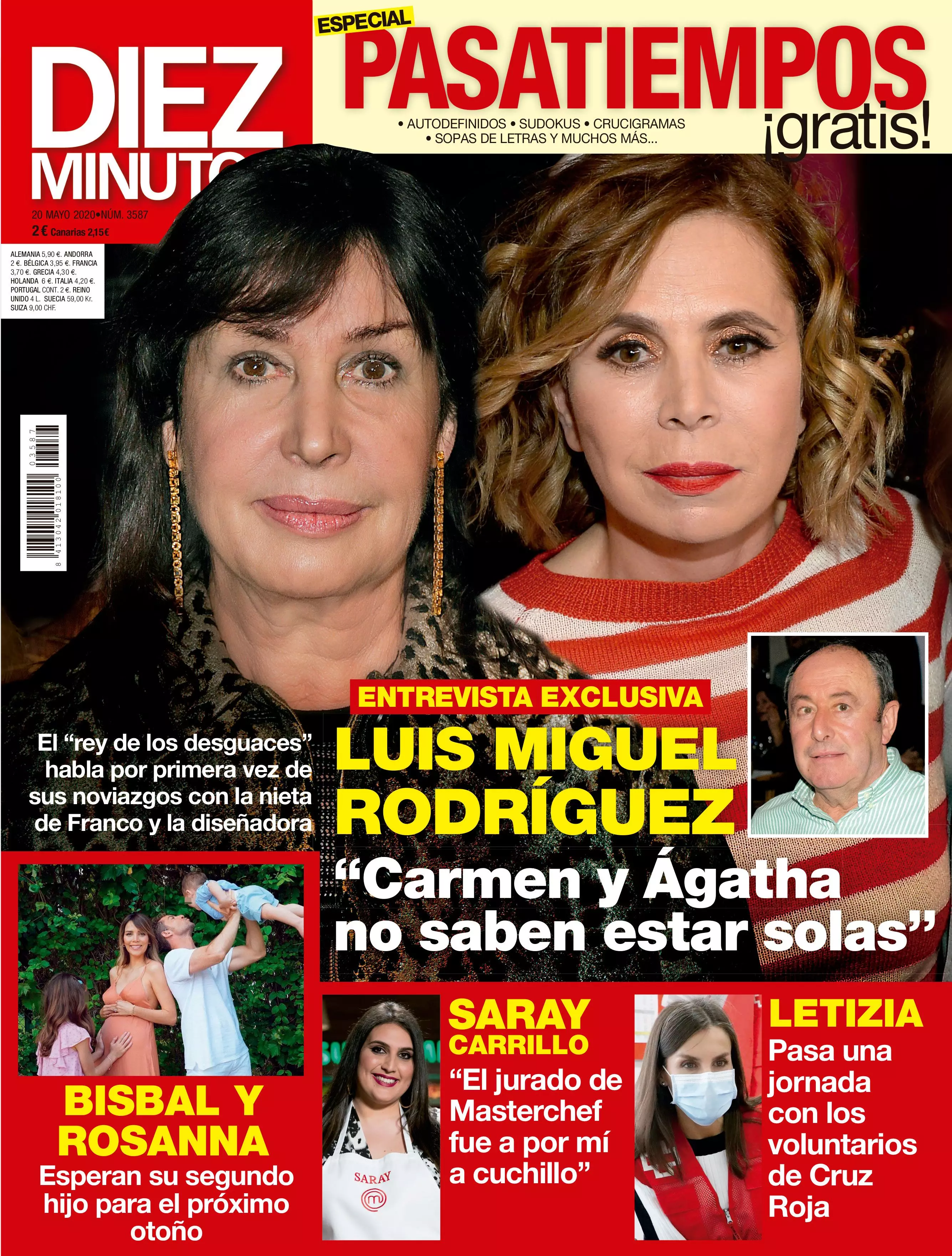 cover von zehn minuten mit dem exklusiven interview mit luis miguel rodríguez über Ágatha ruiz de la prada und carmen martínez bordiú