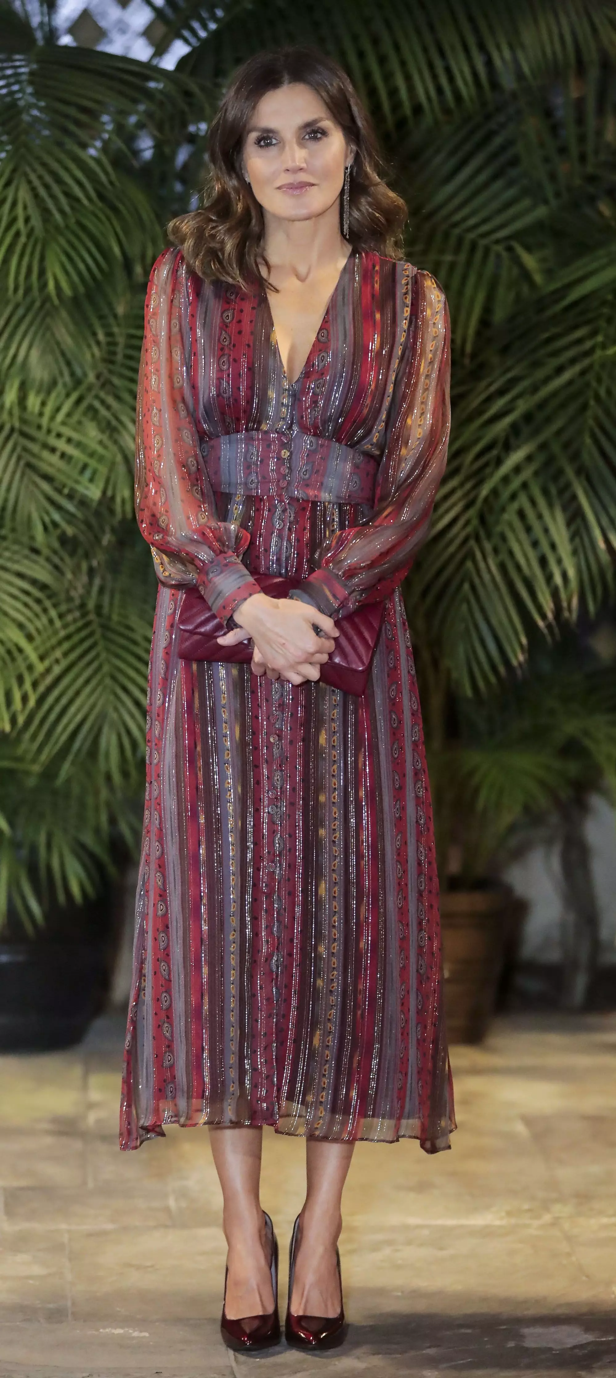 felipe vi's wife wearing a gipsy dress from hoss intropia