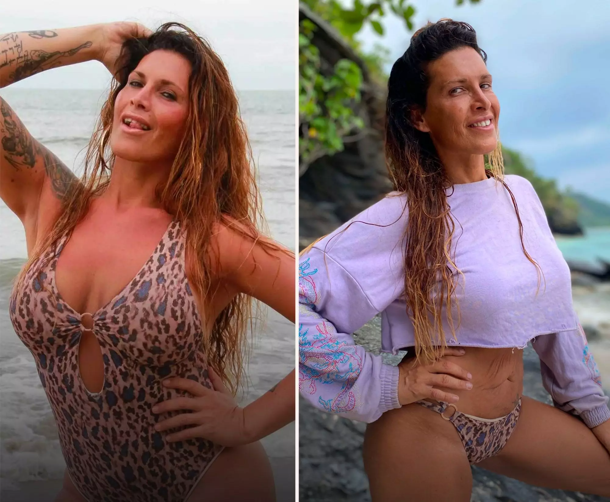 artista pozează în costum de baie și bikini pentru a-și arăta schimbarea fizică în Honduras