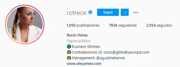 Imazhi në instagram i luleve rocio