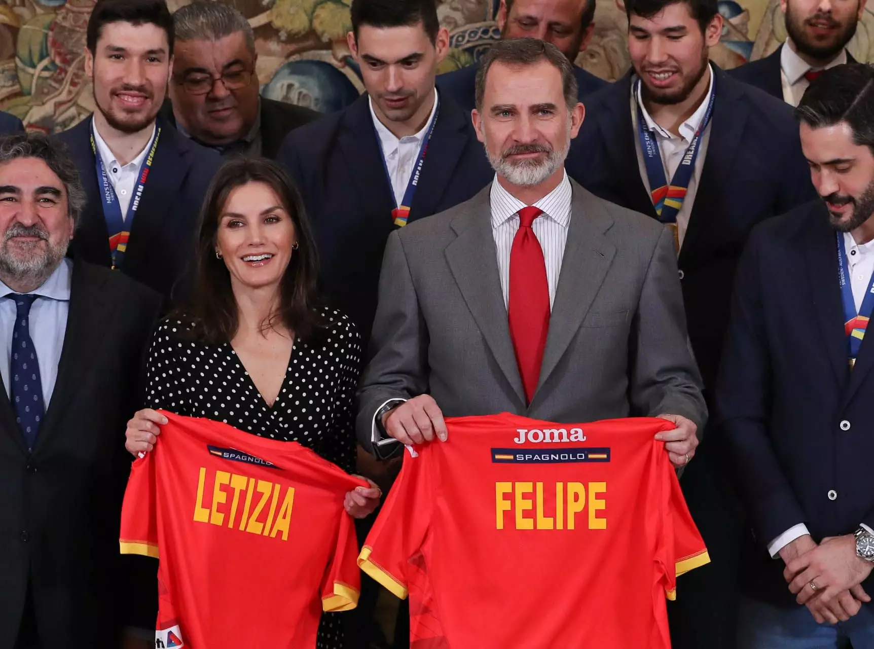 Felipe e Letizia squadra di pallamano