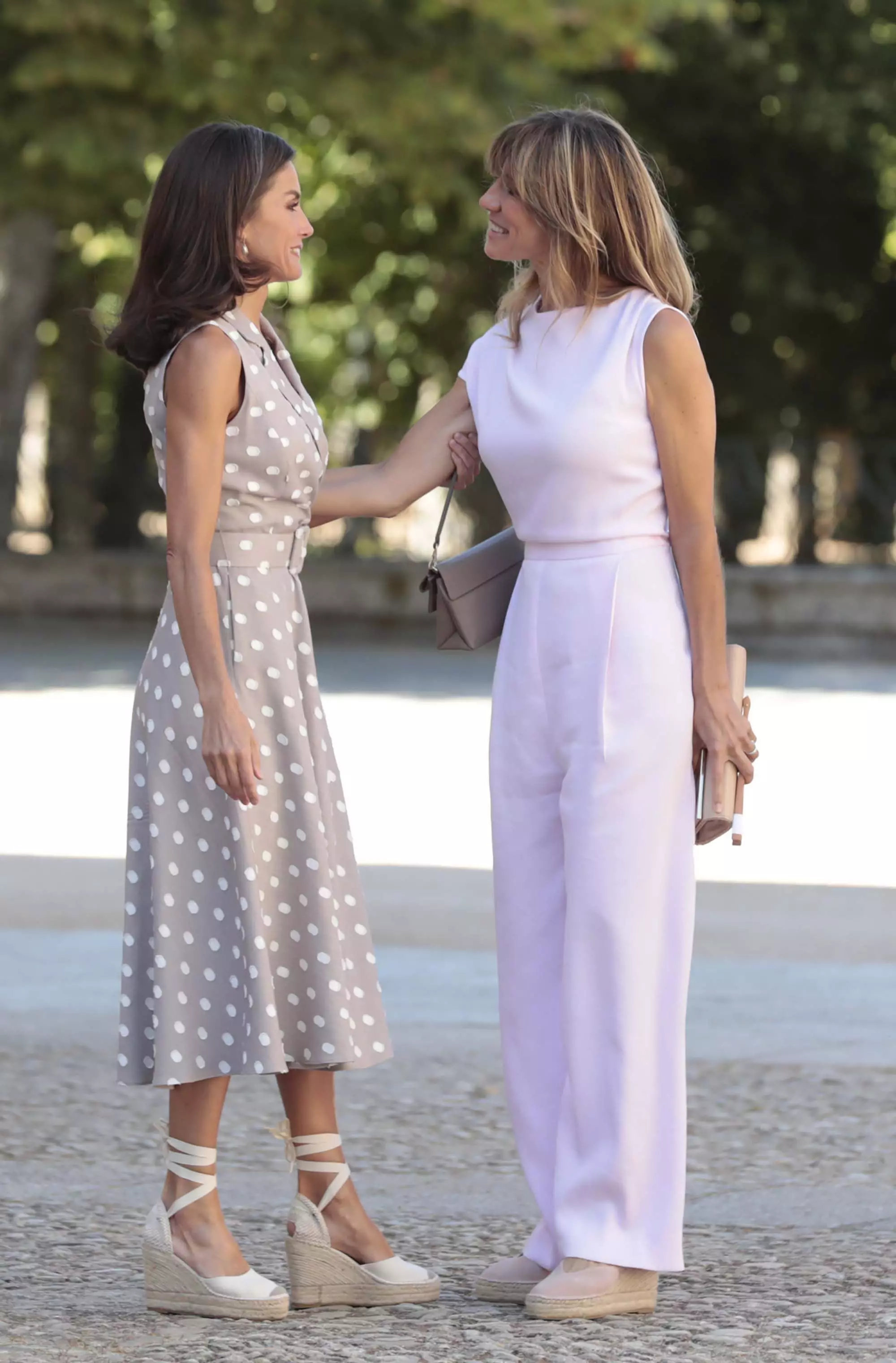 queen letizia and first ladies visit the royal palace of granja de sant ildefons in segovia 29 june 2022