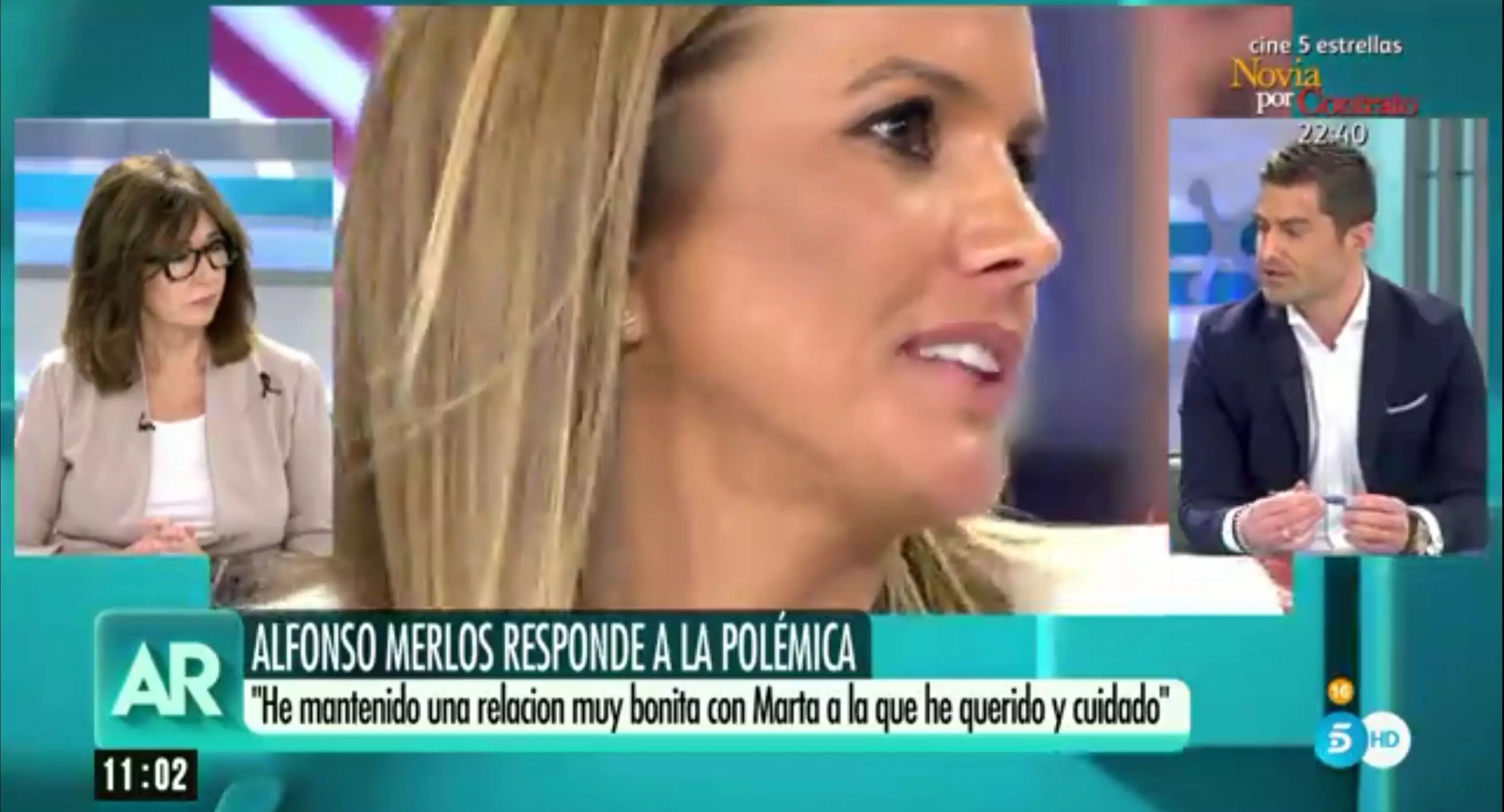 Alfonso Merlos se opravičuje Marti López v 'The Ana Rosa Program'