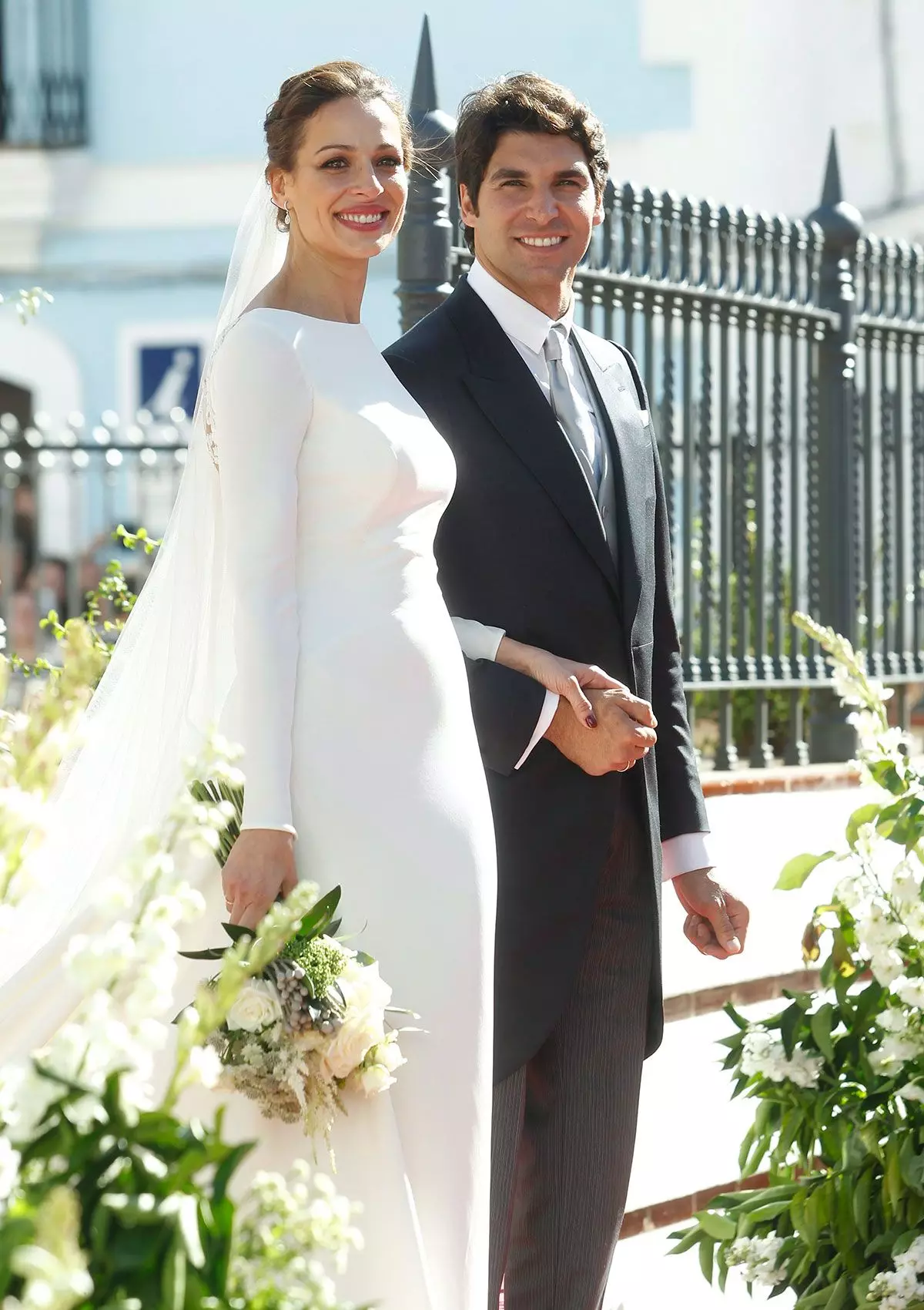 Eva González and Cayetano Rivera on their wedding day, on November 6, 2015, in Mairena del Alcor (Seville).