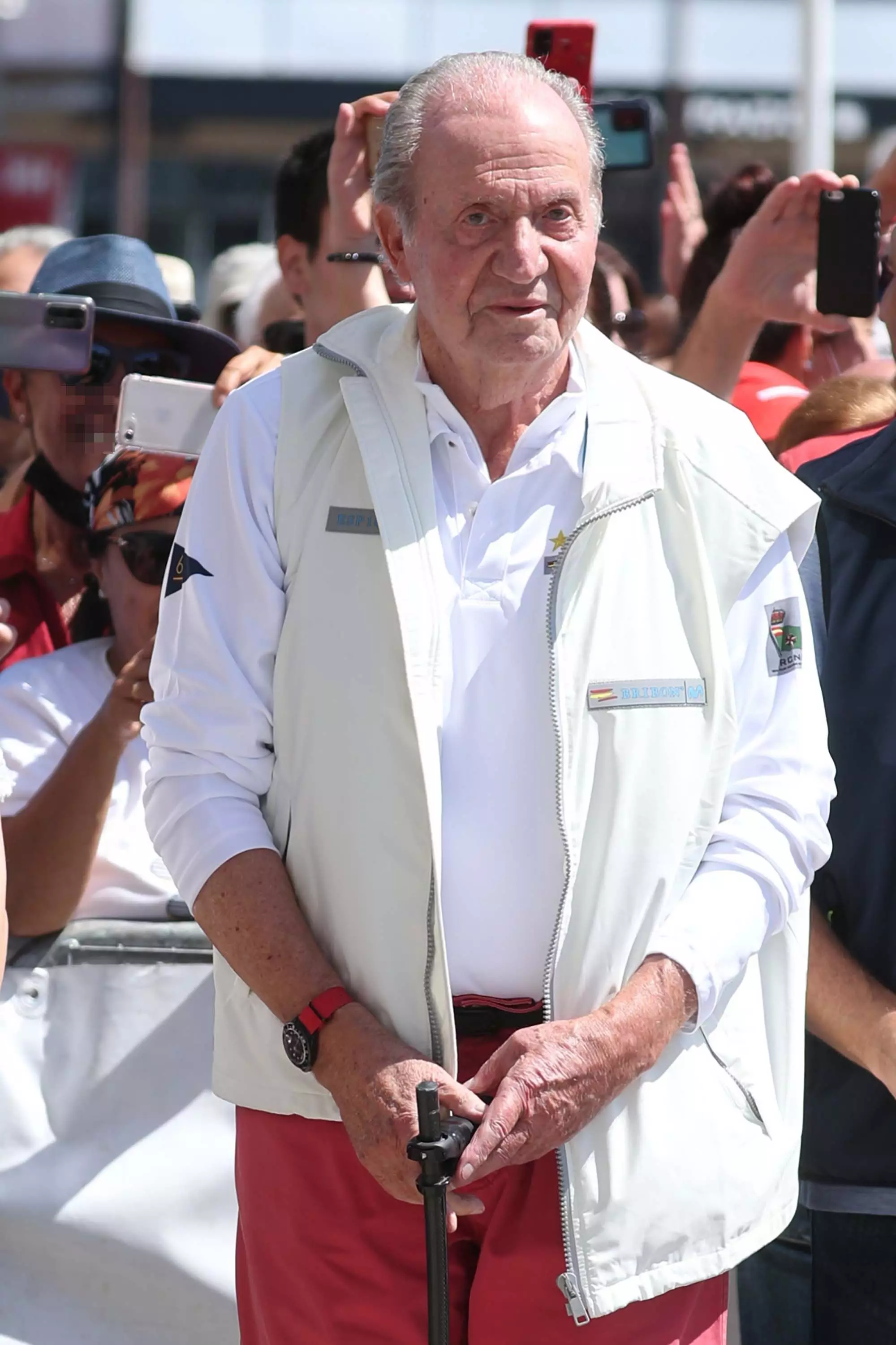 Kralj Juan Carlos I stiže u Sanxenxo Sportsport u Sanxenxo u petak, 20. svibnja 2022.