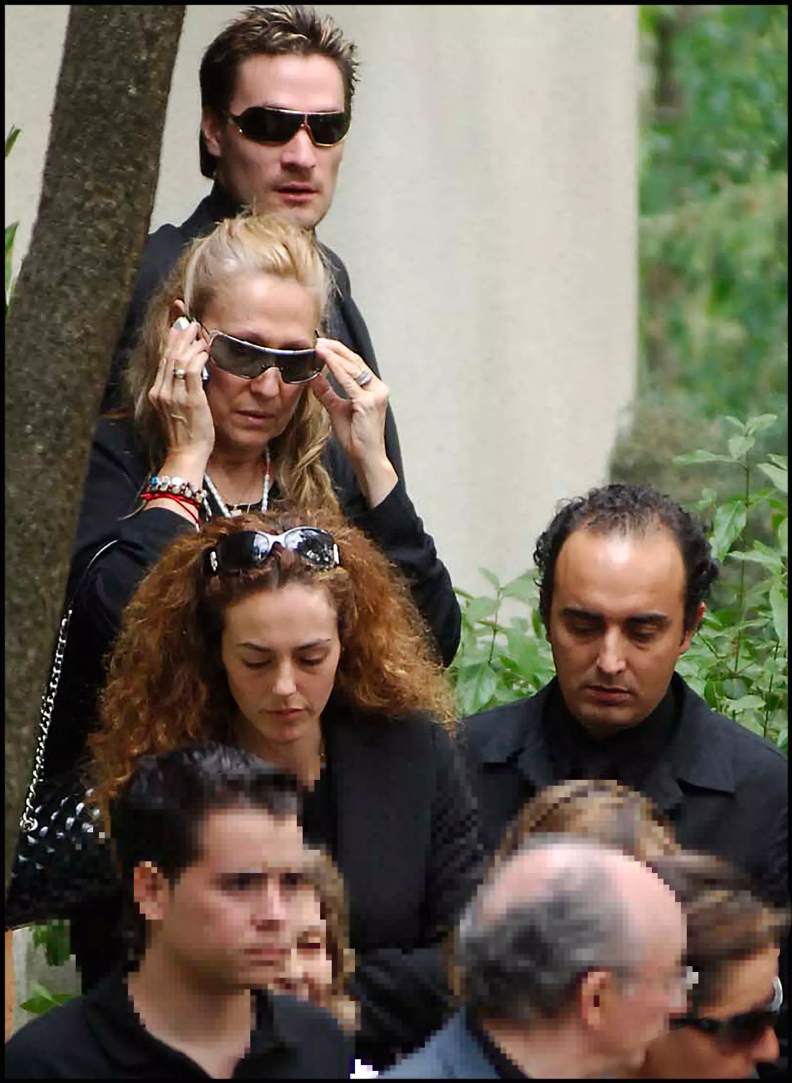 Rosa Benito, Fidel Albiac, Rocio Carrasco en Fernando Mohedano het geskuif by die begrafnis van Rocio-jurie