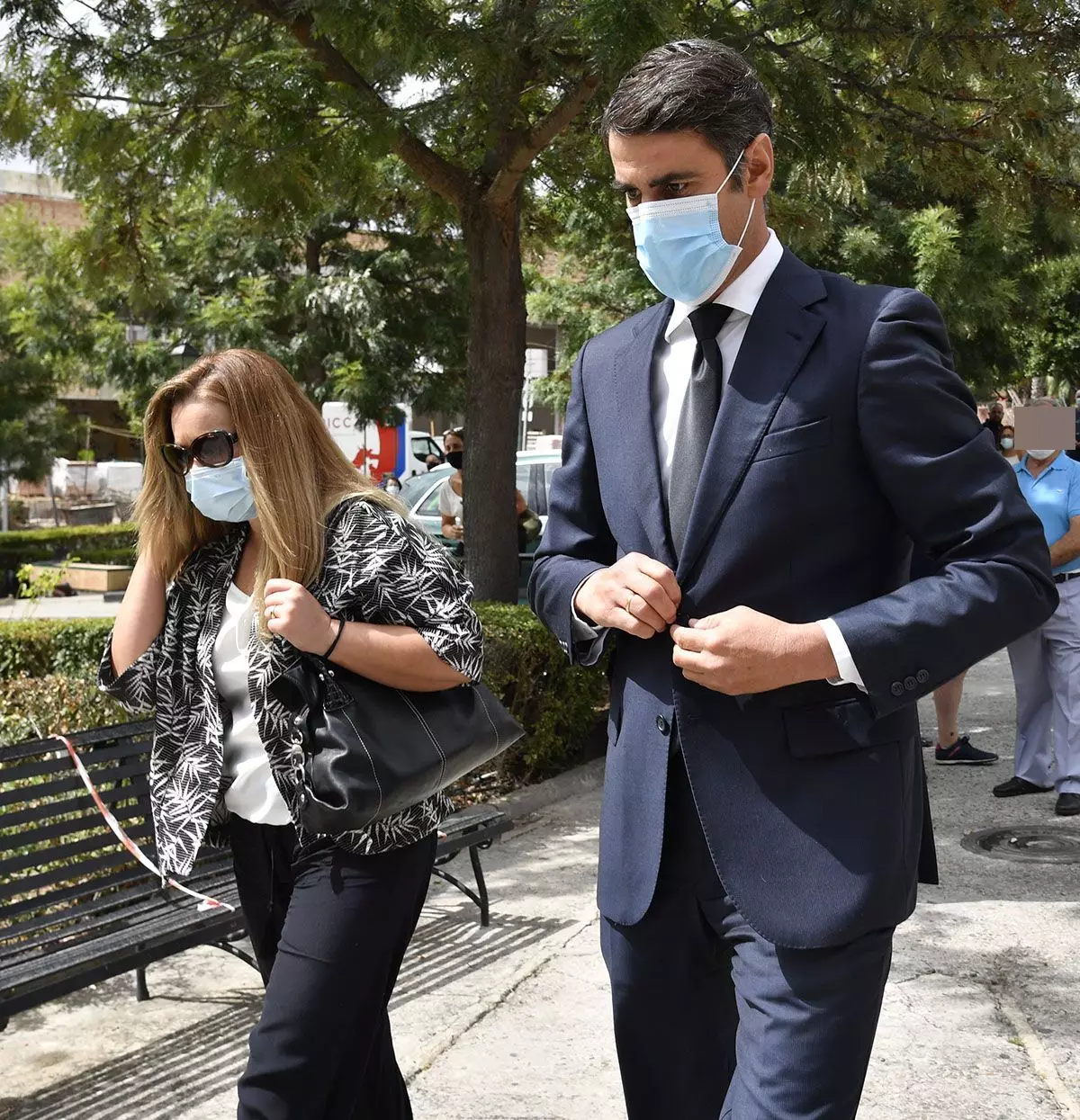 Jesulín de ubrique and María José Campario go to the ubrique cemetery to say goodbye to humberto janeiro