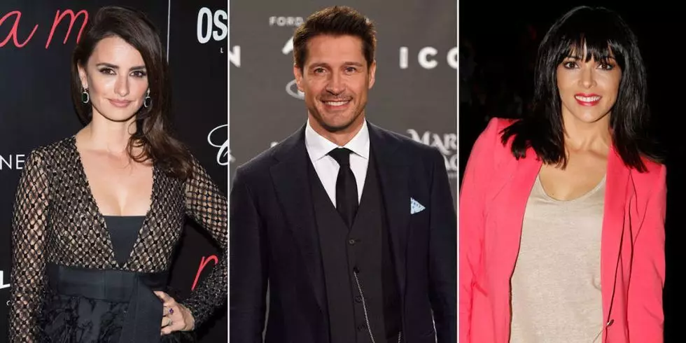 penelope cruz, jaime cantizano e raquel del rosario, cujos filhos se chamam leo