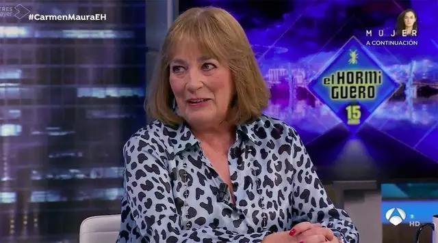 herečka carmen maura mluvící v pořadu el hormiguero