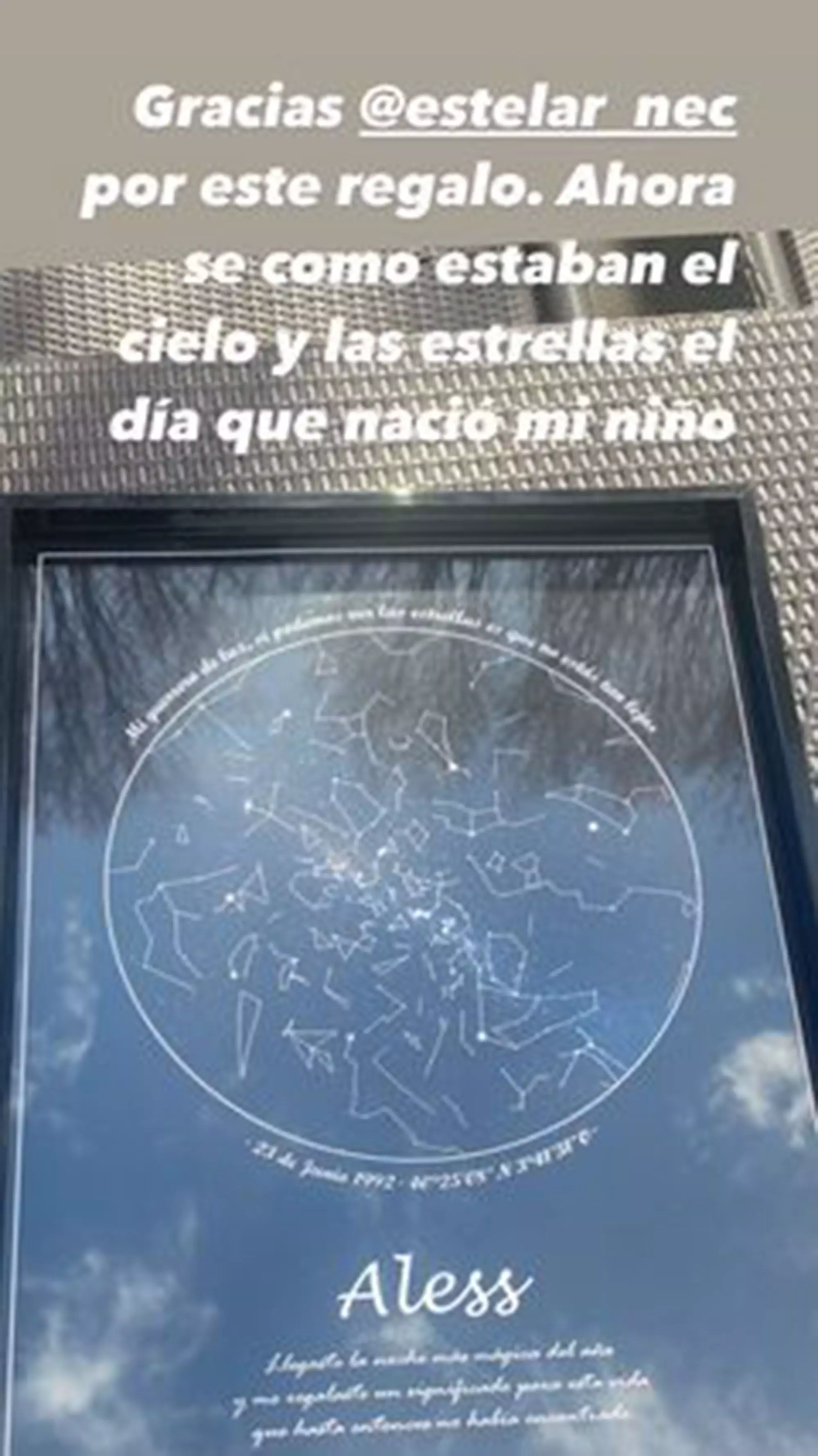 ana obregón mostra el mapa estel·lar del dia que va néixer el seu fill aless lequio