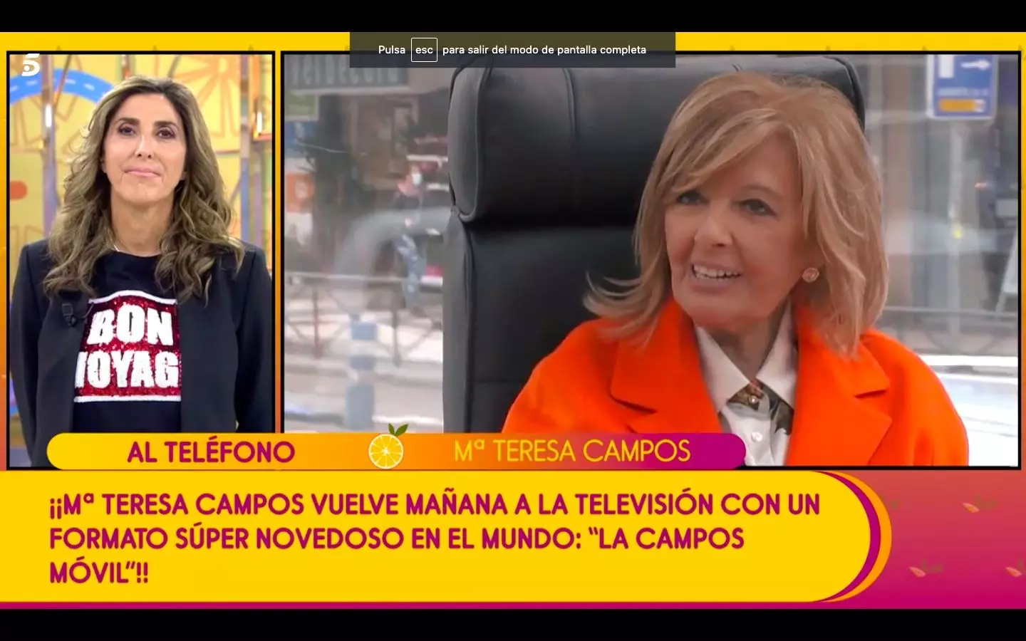 Paz Padilla anoshushikana neMª Teresa Campos