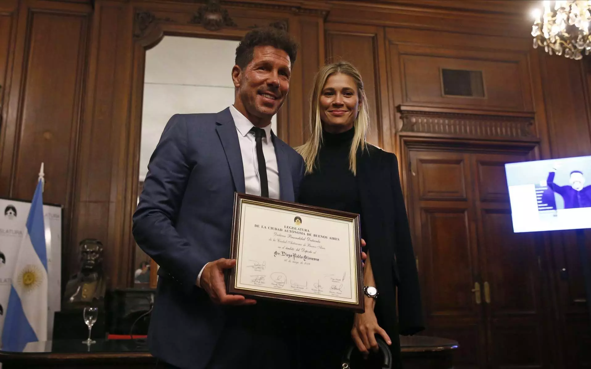 Diego Pablo Simeone și Carla Pereyra