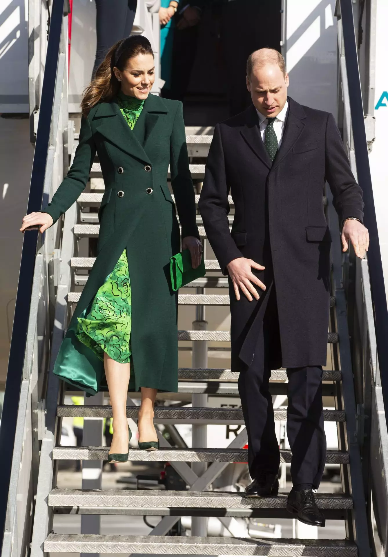 Il total green look di Kate Middleton