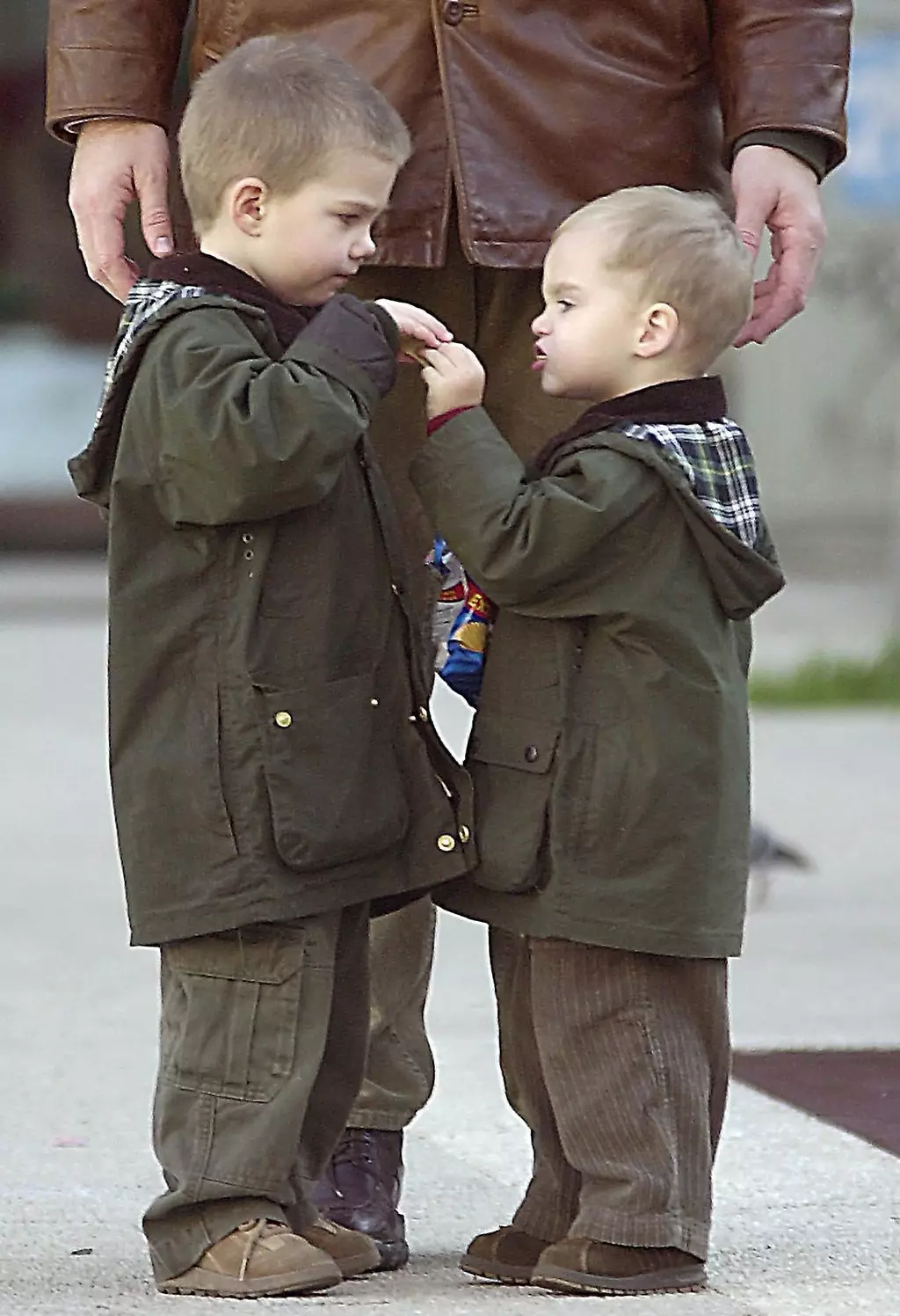 Child, Toddler, Standing, Interaction, Gesture, Outerwear, Photography,