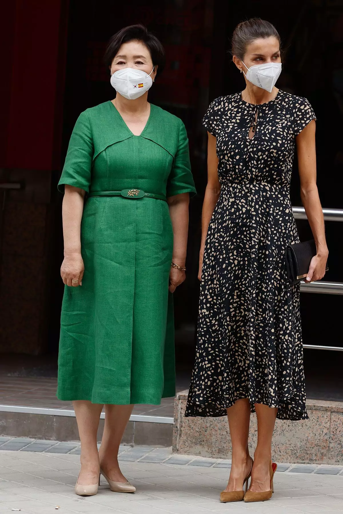 Letizia wiederholt das Kleid bei ihrem Date mit der First Lady von Korea 2889_0