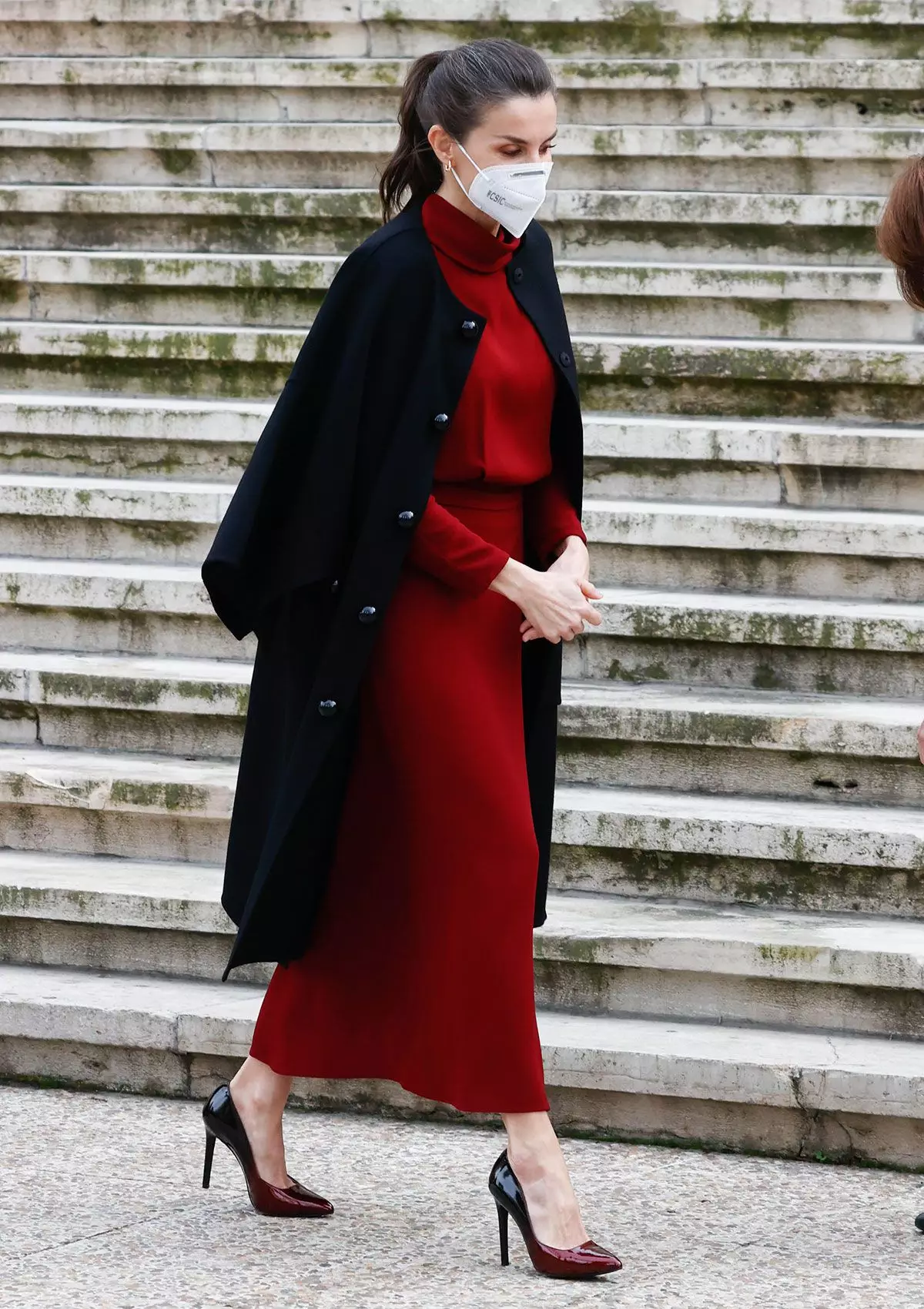 letizia and maxima from the netherlands have the same massimo dutti dress