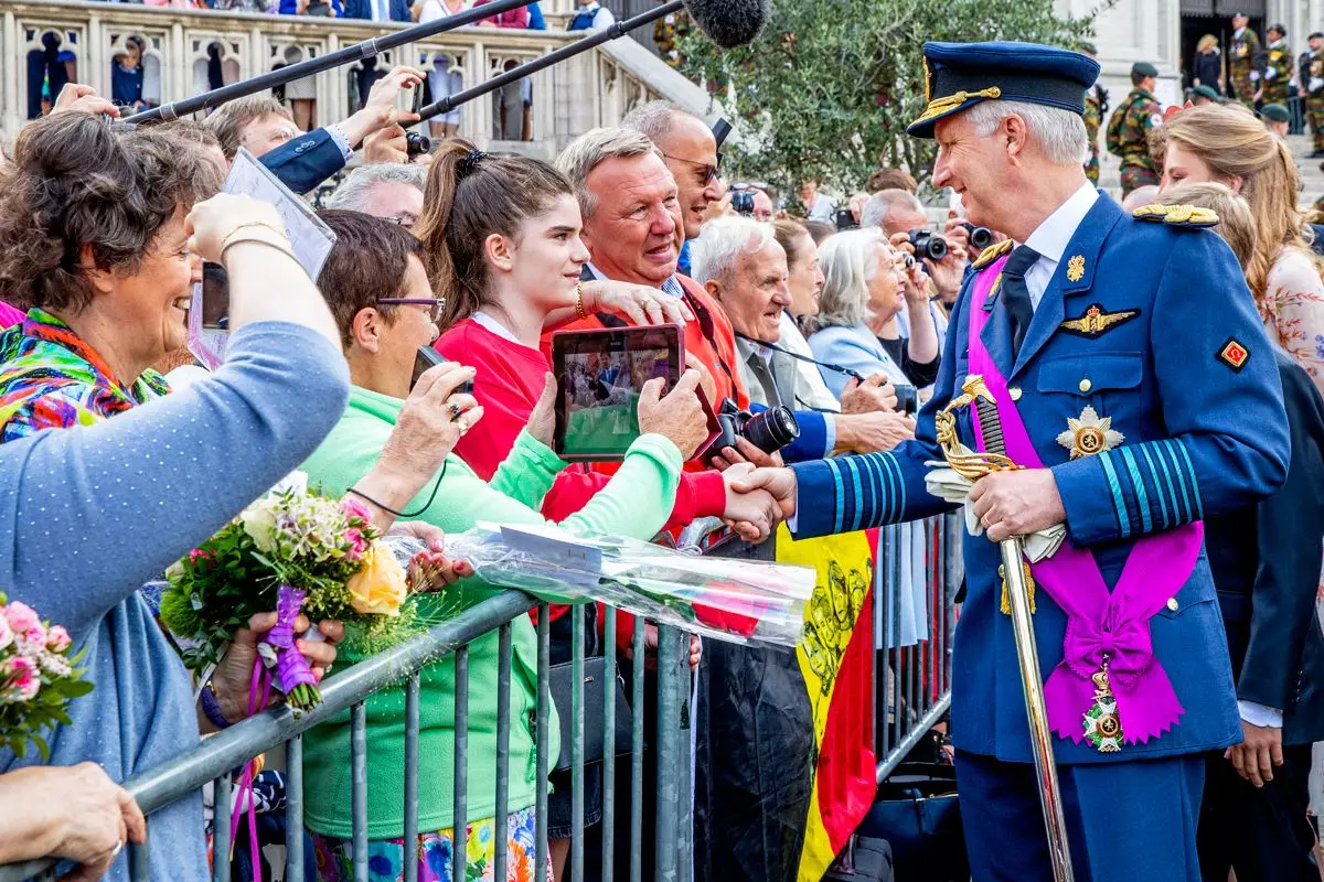 Belgiýanyň şalary, Belgiýanyň milli güni, Belgiýanyň şalary Milli güni belleýärler, Belgiýanyň şalary alty ýyllyk hökümdarlygyny belleýärler, Belgiýanyň şalary Milli güni belleýär, Belgiýanyň Felipe we Matilde tagtynda alty ýyl belleýär , Şazada iselizaweta, şazada Gabriel, şazada Manuel, şazada Elonore