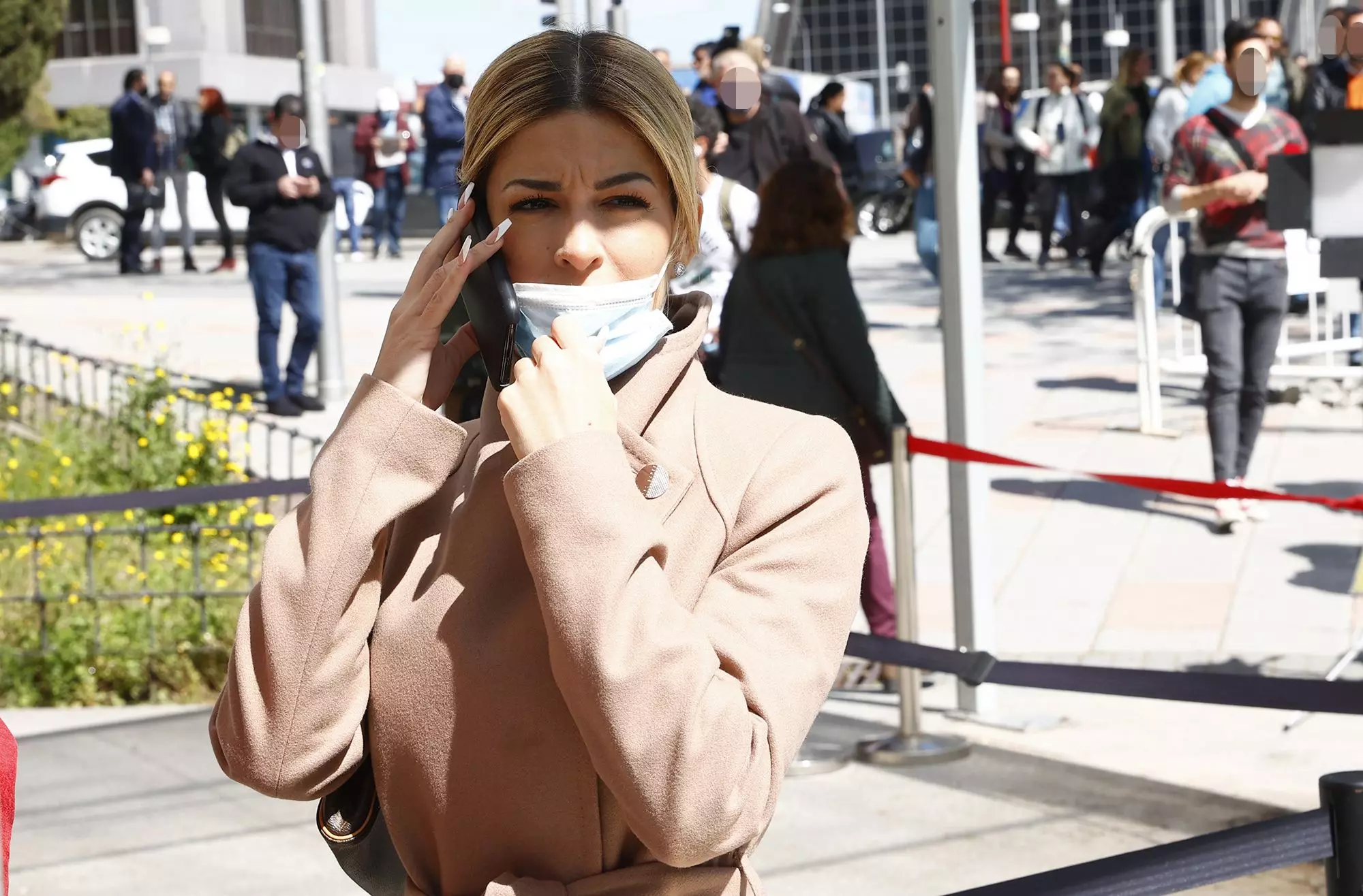 Oriana Marzoli, fil-qrati ta' Plaza de Castilla wara l-ilment tagħha kontra Ylenia Padilla għal reat ta' theddid