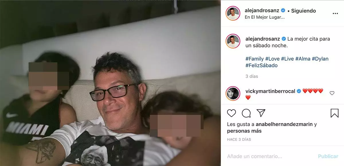 Alejandro Sanz goza dos seus fillos Dylan e Alma en Madrid