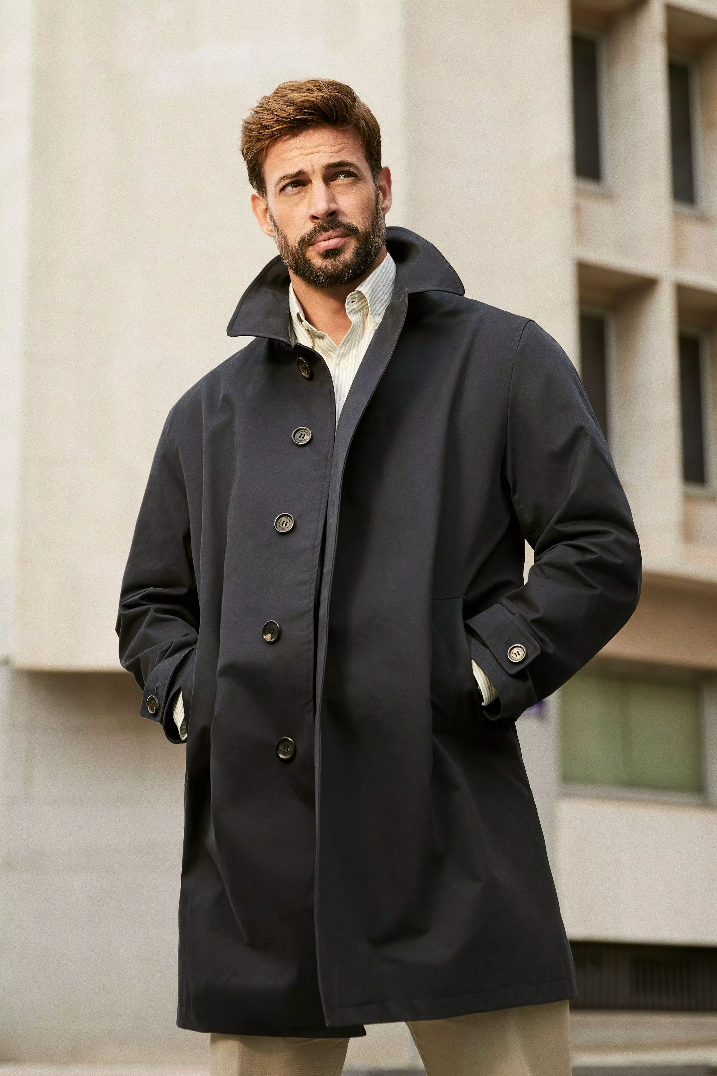 emidio tucci navy blue trench coat sa el corte ingles