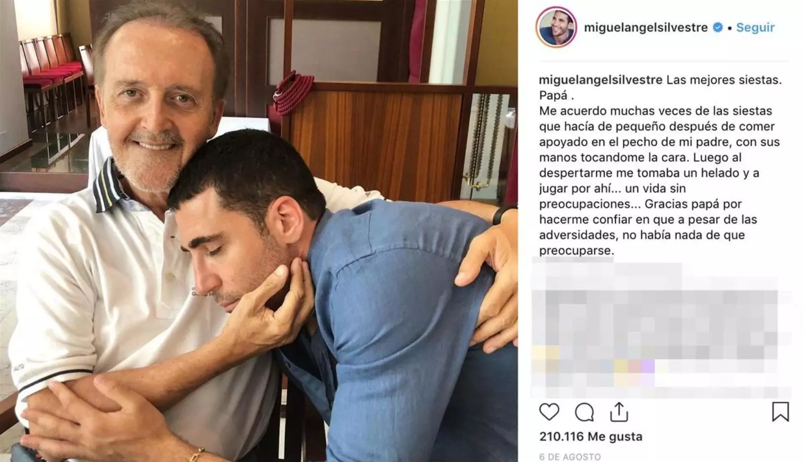 Miguel Ángel Silvestre na baba yake Miguel Ángel Silvestre Vara