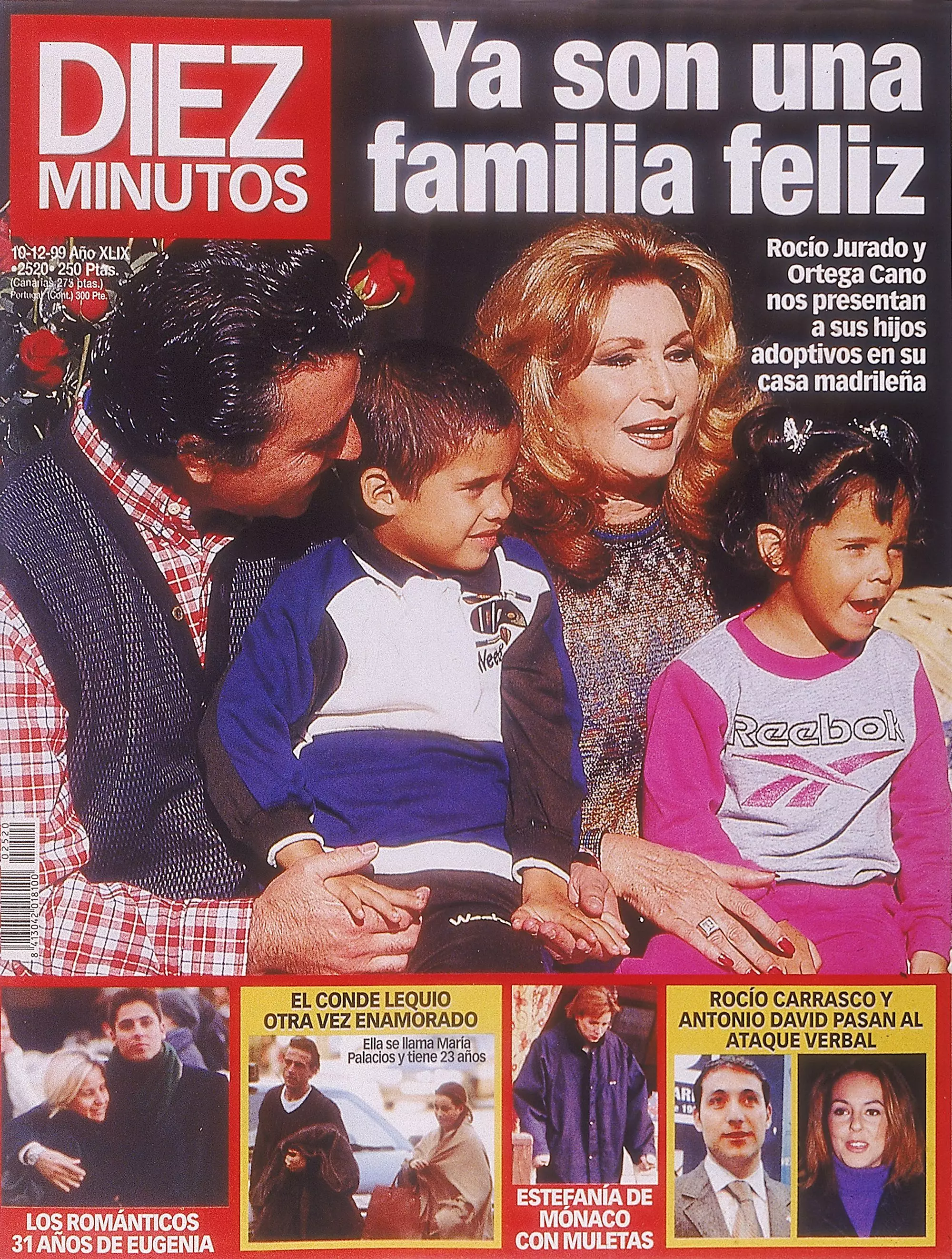 Cover 2520 of ten minutes with the adoption of José Fernando and Gloria Camila by Rocío Jurado and José Ortega Cano