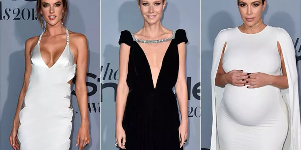 Kim Kardashian, Gwyneth Paltrow, Ambrosio ... dare na necklines da masu lankwasa