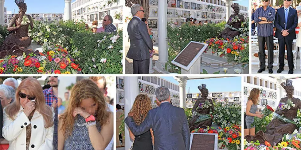 Ortega Cano and Gloria Camila, moved by the tomb of Rocío Jurado