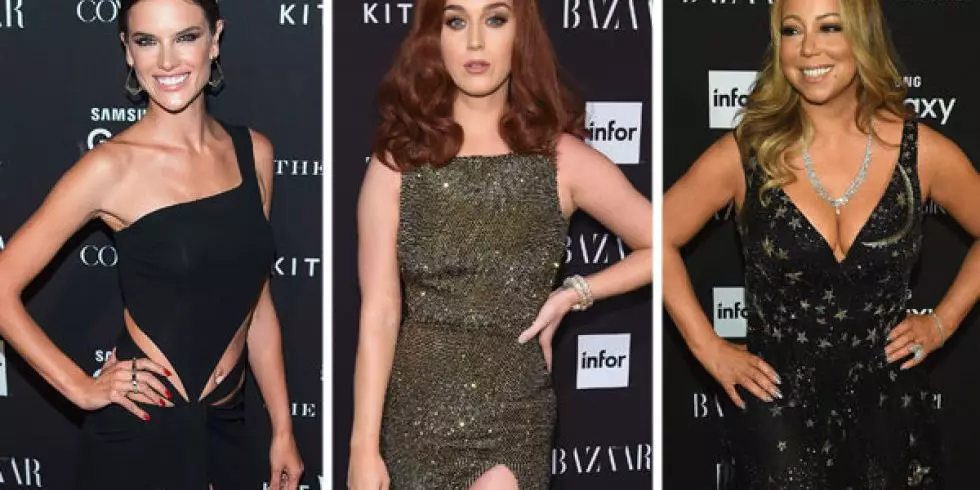 Alessandra, Katy dan Mariah, trio jelita di pesta Harper's Bazaar Icons