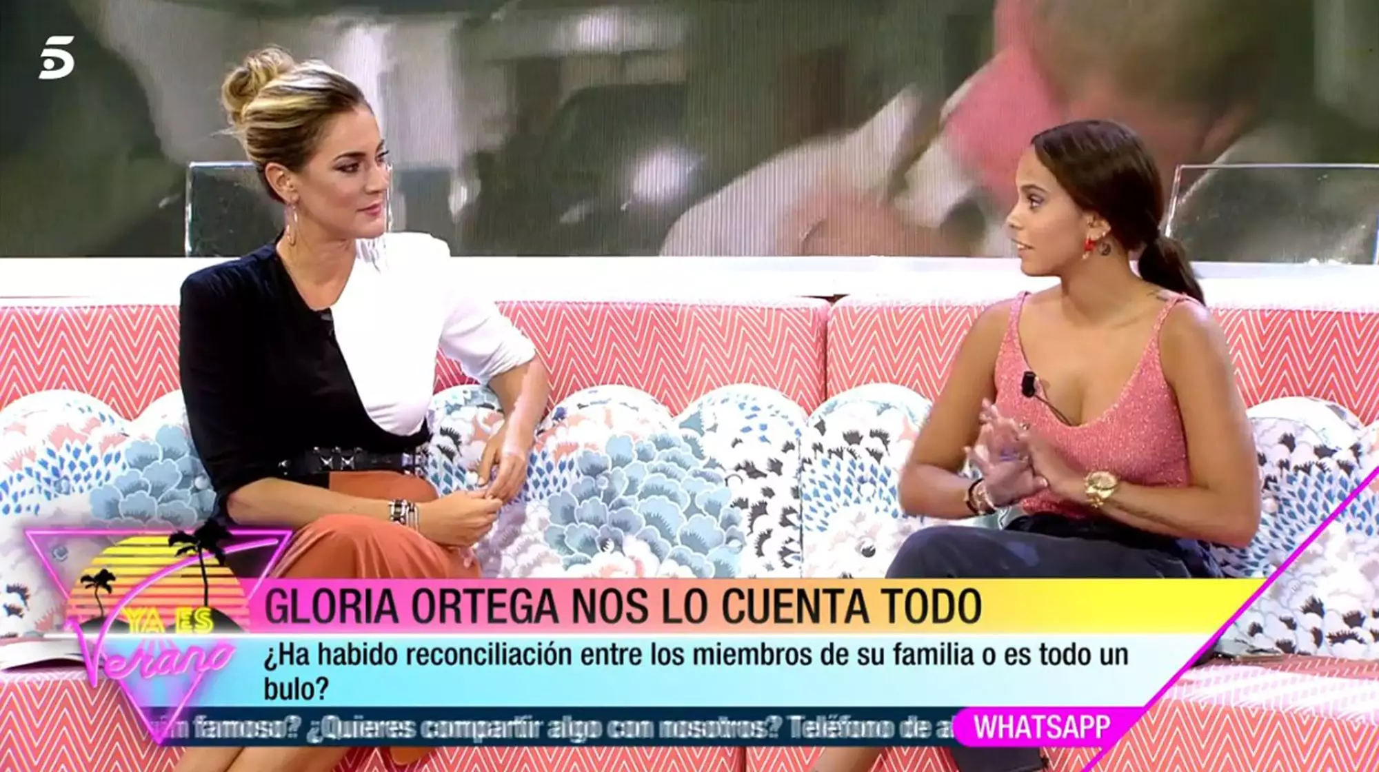 Gloria Camila Ortega puhuu väitetystä tappeleestaan Ana María Aldónin kanssa kotona