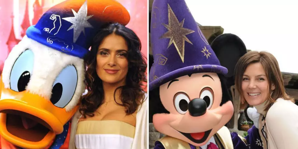 Mar Flores e Salma Hayek felicitan a Mickey e aos seus amigos