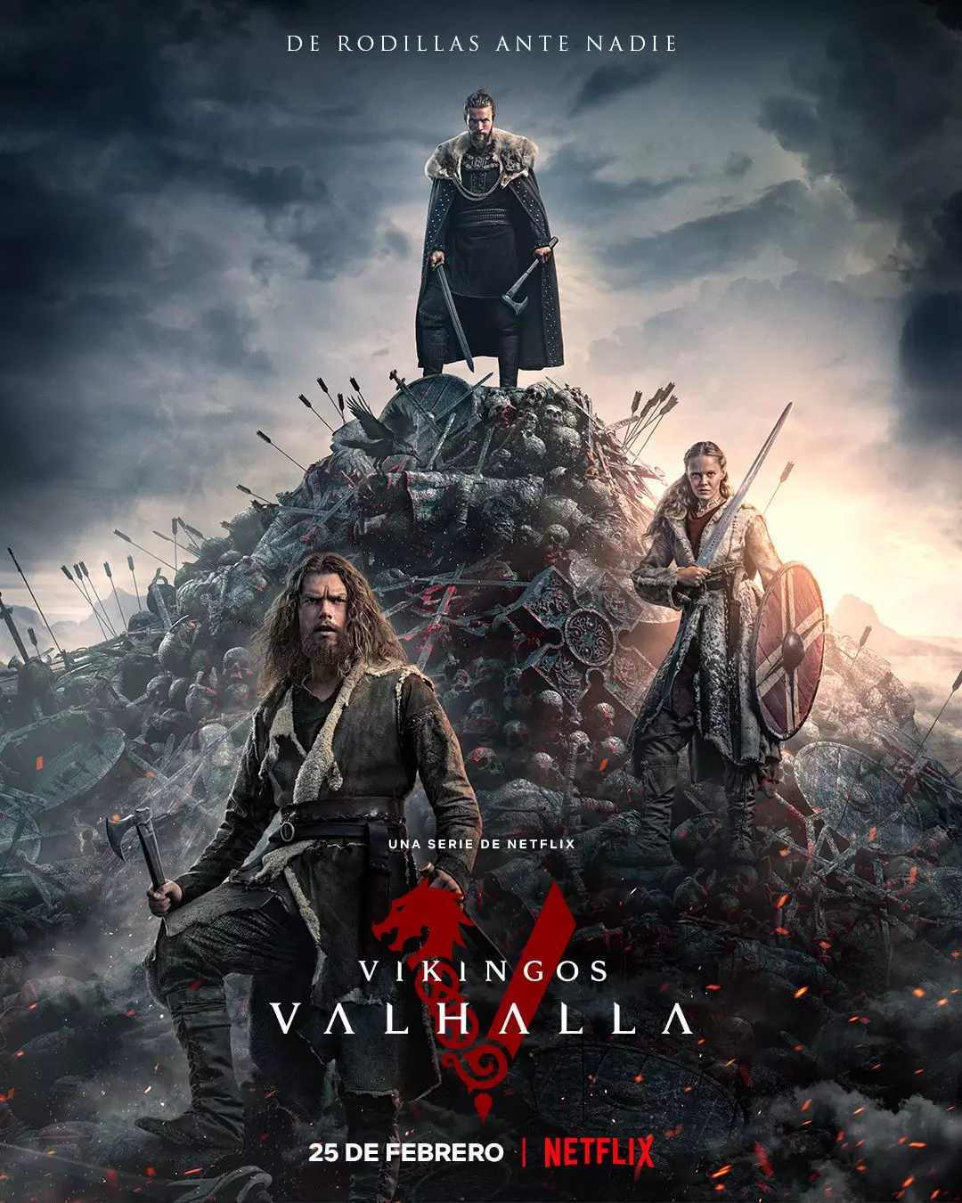 poster hyrwyddo cyfres vallhalla vikings