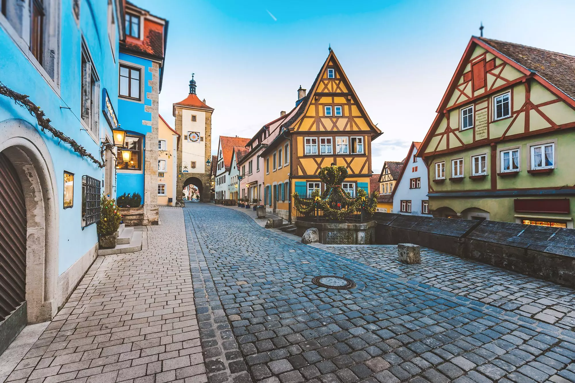 ទីក្រុងចាស់ rothenburg ob der Tauber ប្រទេសអាល្លឺម៉ង់