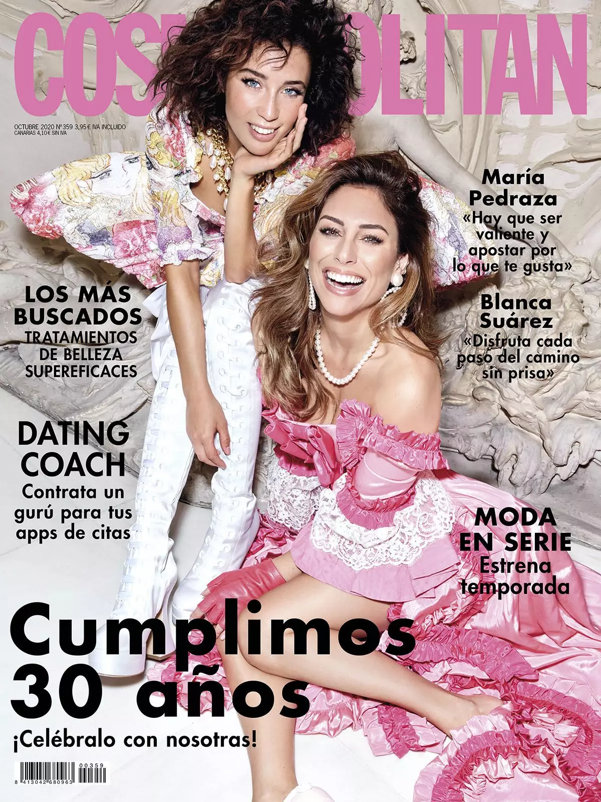 María Pedraza lan Blanca Suárez mbintangi sampul 'Cosmopolitan' sajrone 30 taun ing Spanyol