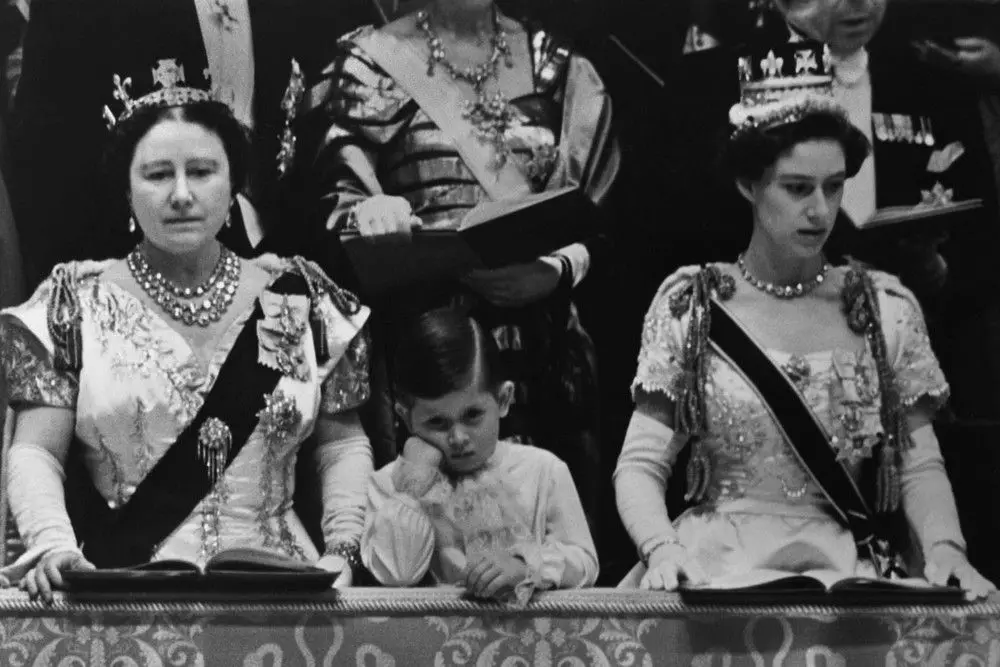 Prince Charles attending the coronation of his mother, Queen Elizabeth II