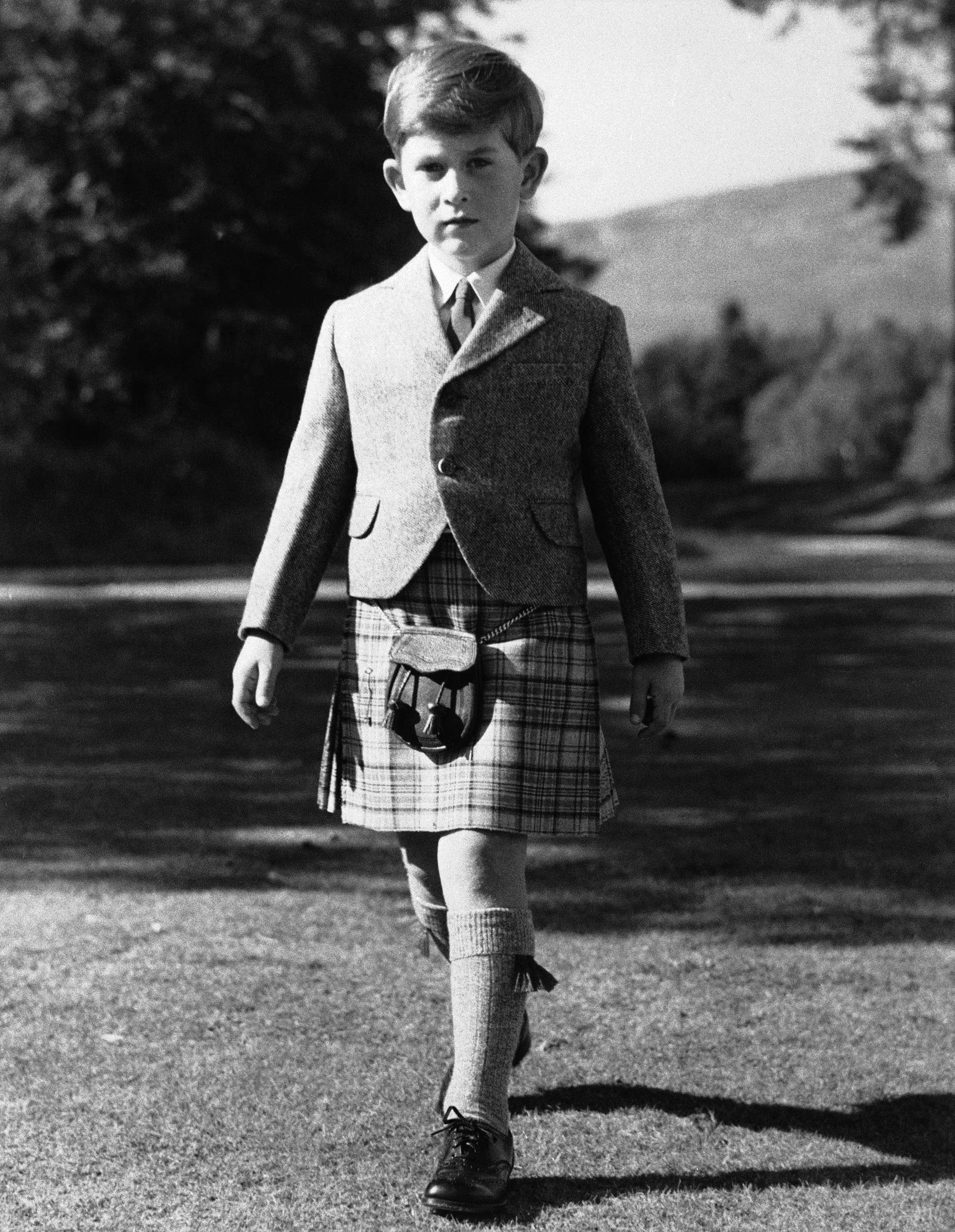 prince charles posing on his seventh birthday